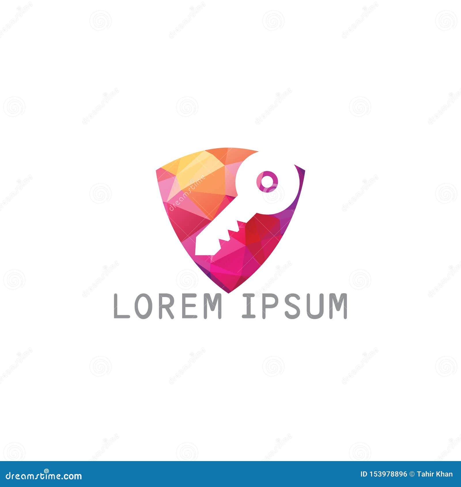 Shield Key Logo Design. Vector Illustration | CartoonDealer.com #153978896