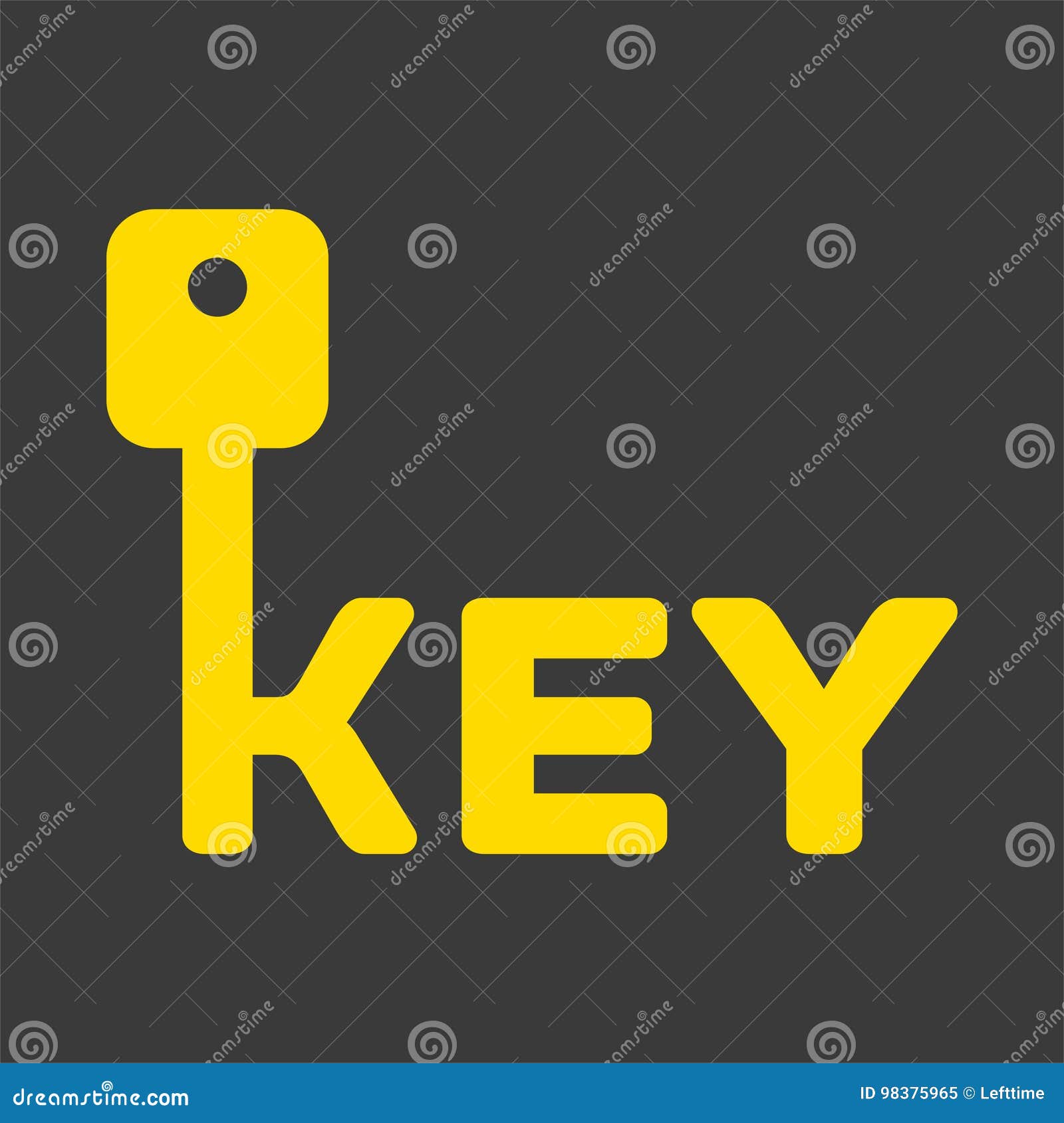 Key logo with letter K stock vector. Illustration of icon - 98375965