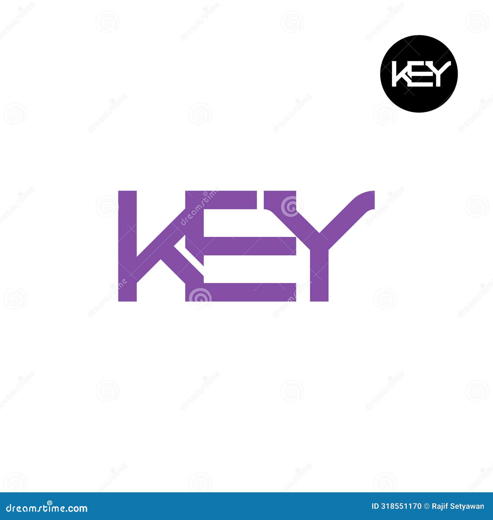 KEY Logo Letter Monogram Design Stock Vector - Illustration of initials ...