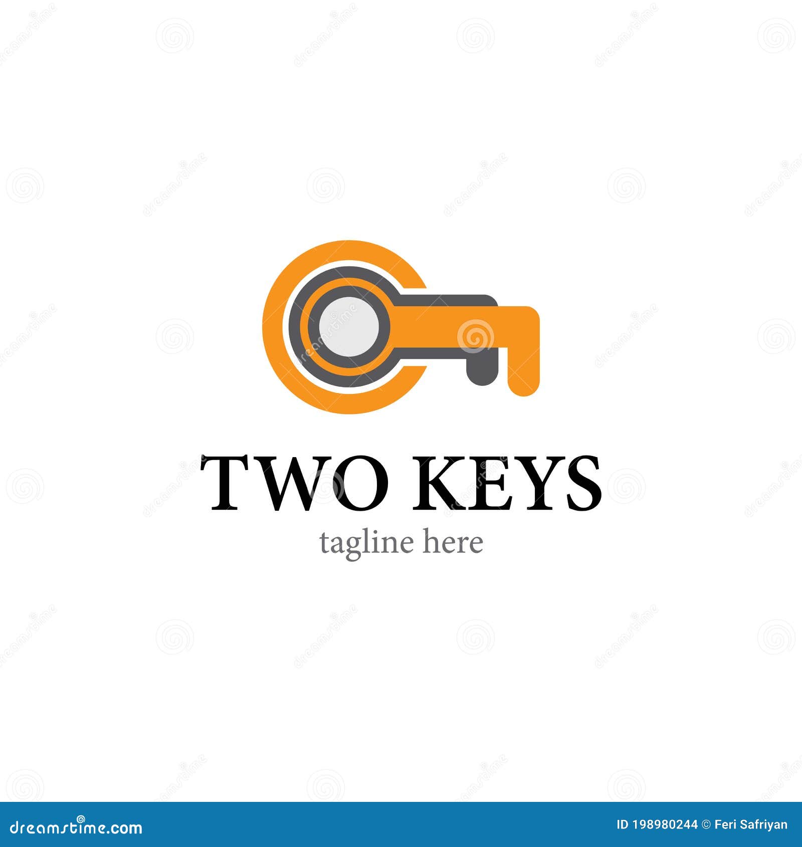 Key logo vector icon stock vector. Illustration of shape - 198980244