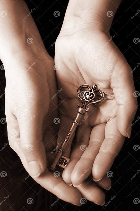 The Key of Love stock image. Image of metal, vintage, female - 4562369