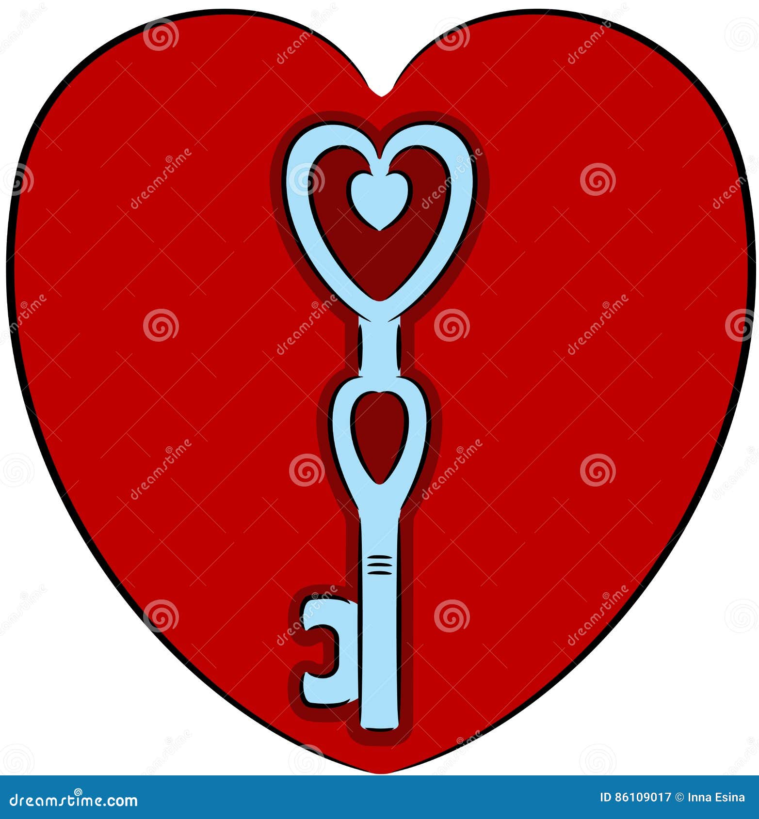 Key love stock vector. Illustration of love, romantic - 86109017