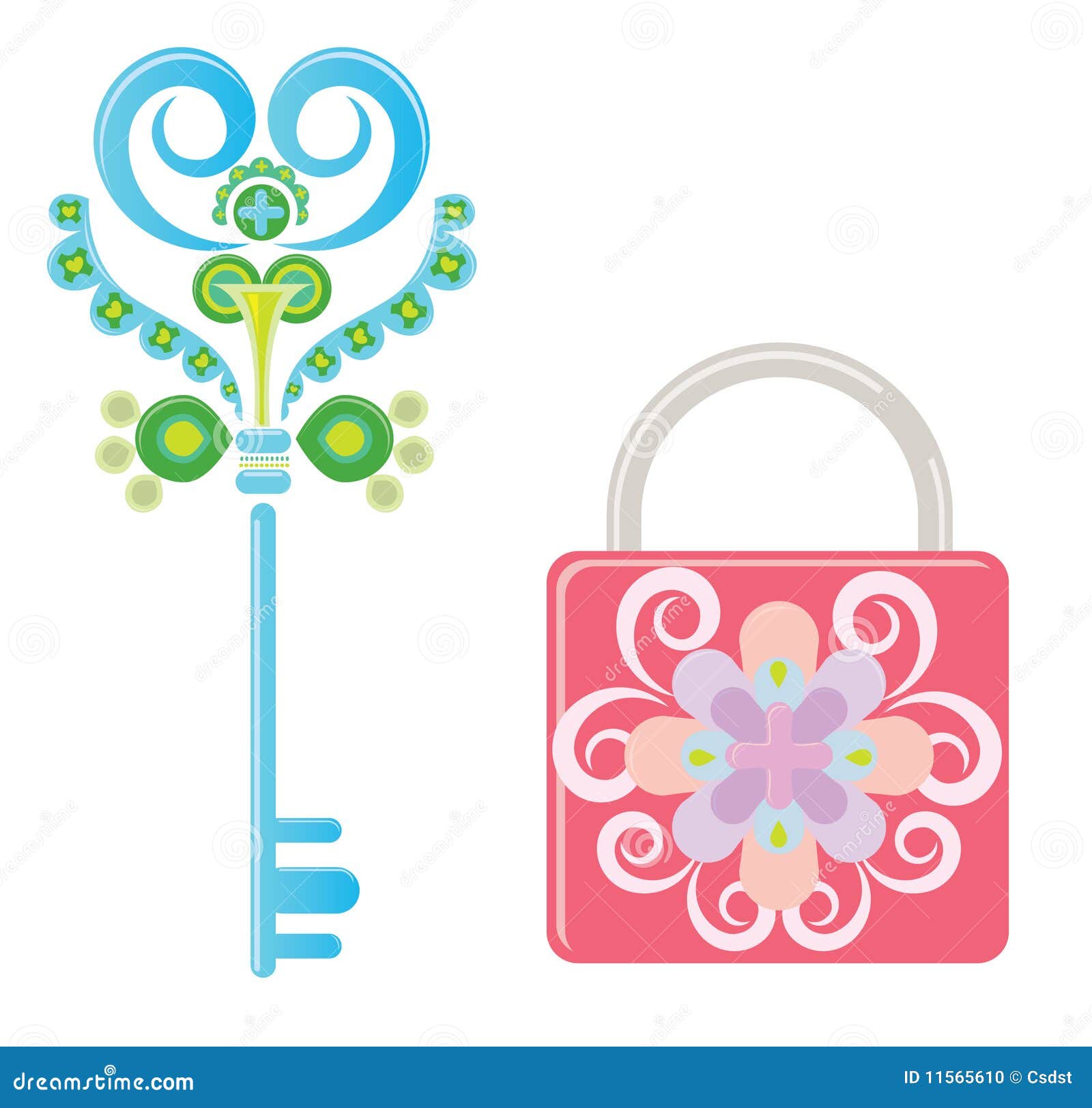 Key and luck stock vector. Illustration of pattern, fashion - 11565610