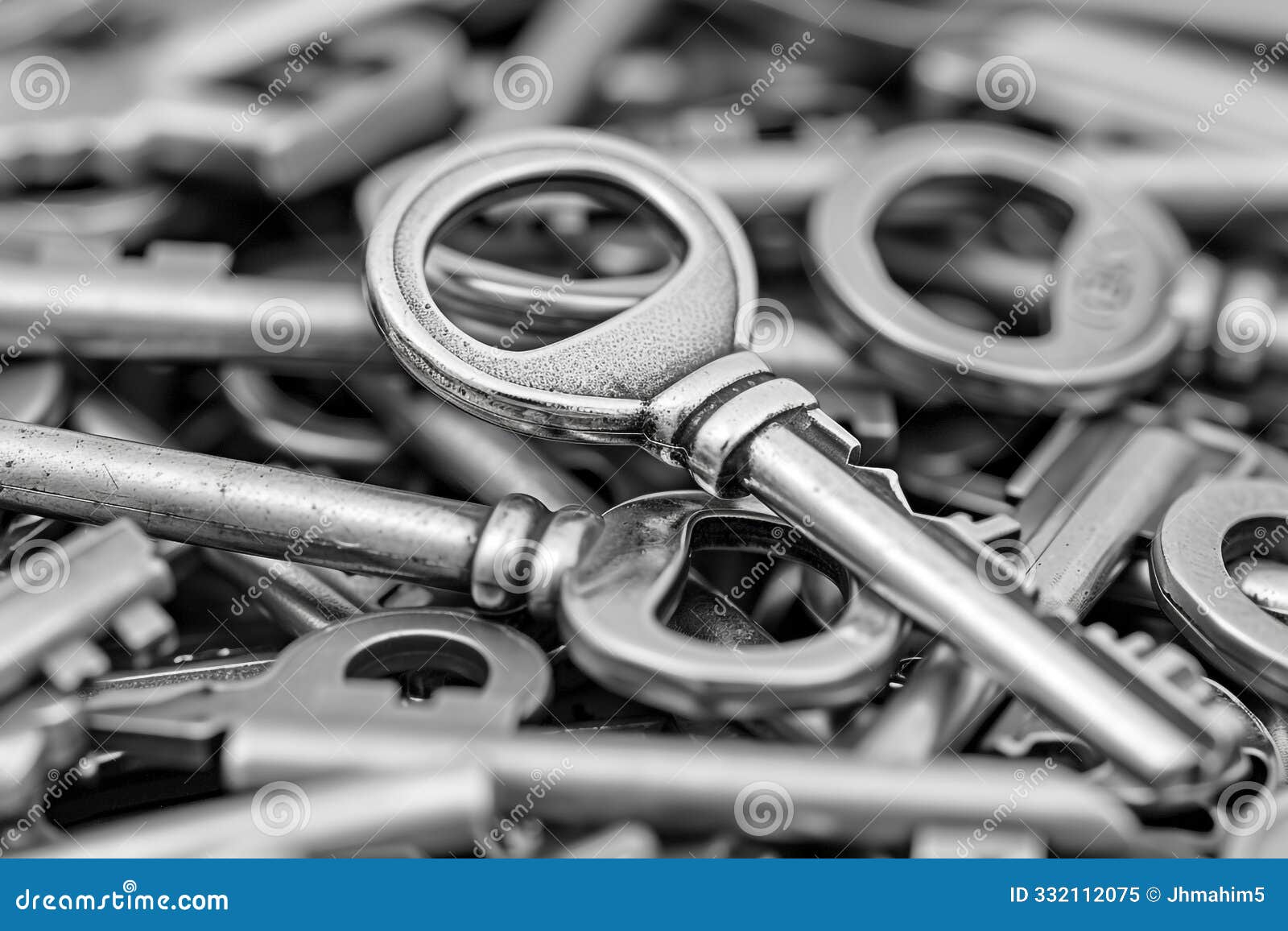 A Key Lying Apart from a Pile of Identical Keys Symbolizing the Unique ...