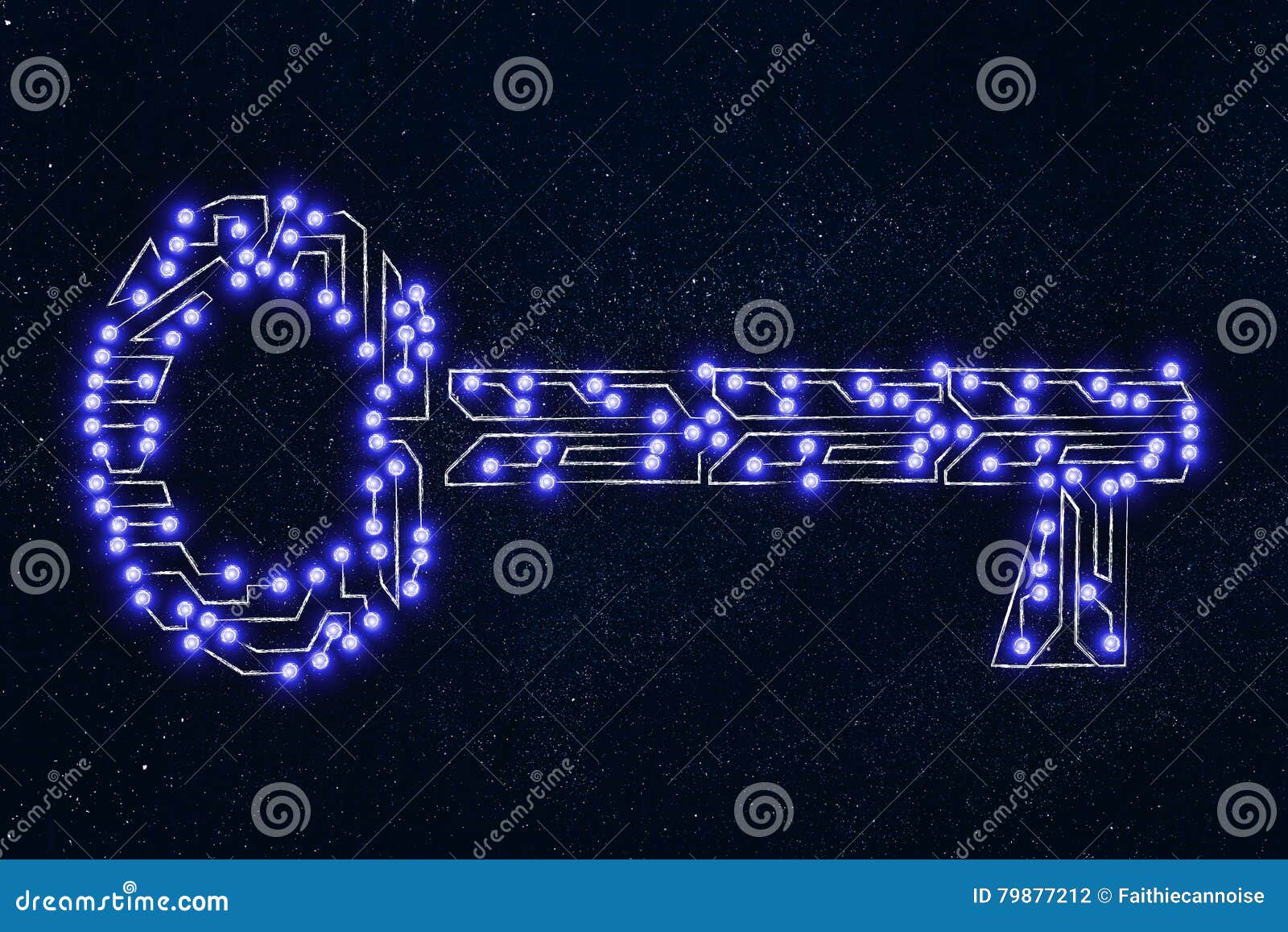 Key Made of Electronic Microchip Circuit, Keywords or Password Stock ...