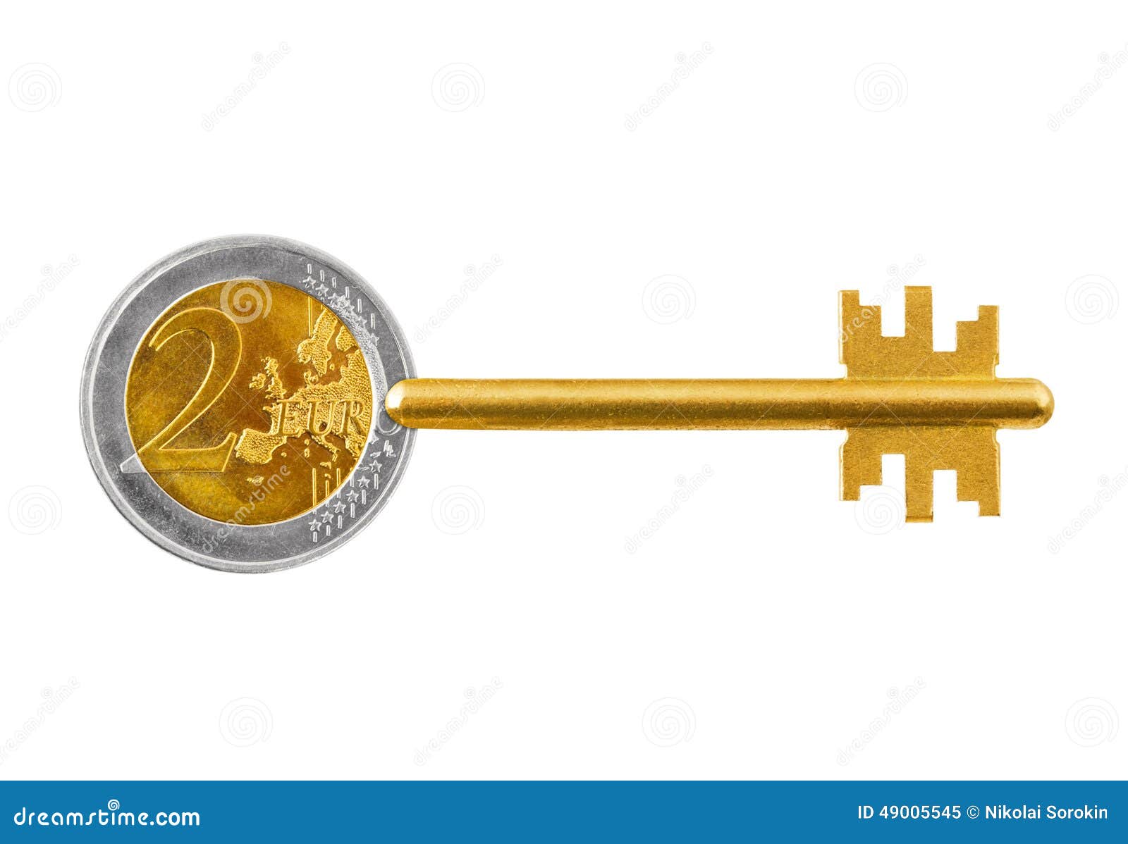 Key made of euro coin stock image. Image of retro, idea - 49005545