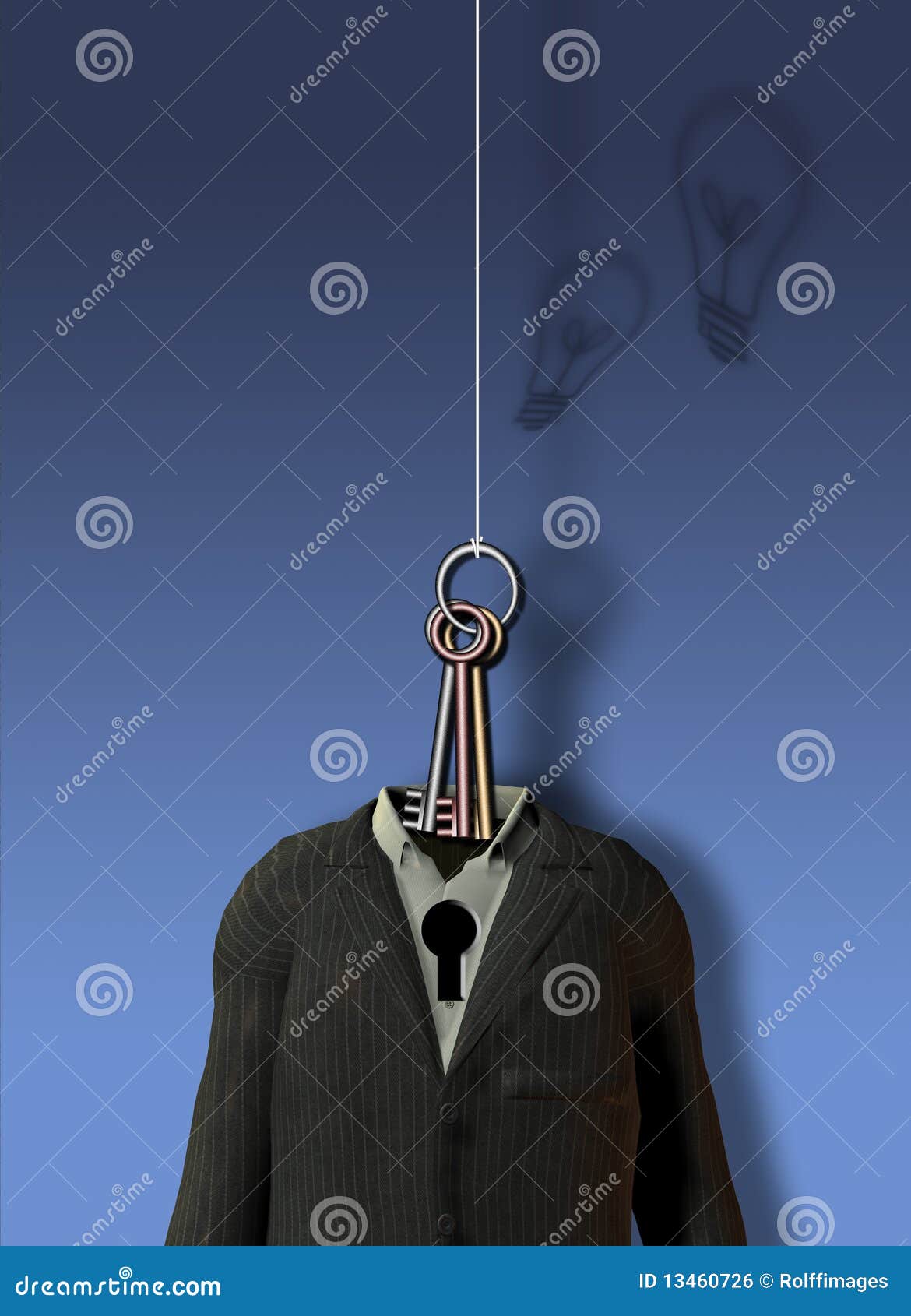 Key Man stock illustration. Illustration of lightbulb - 13460726