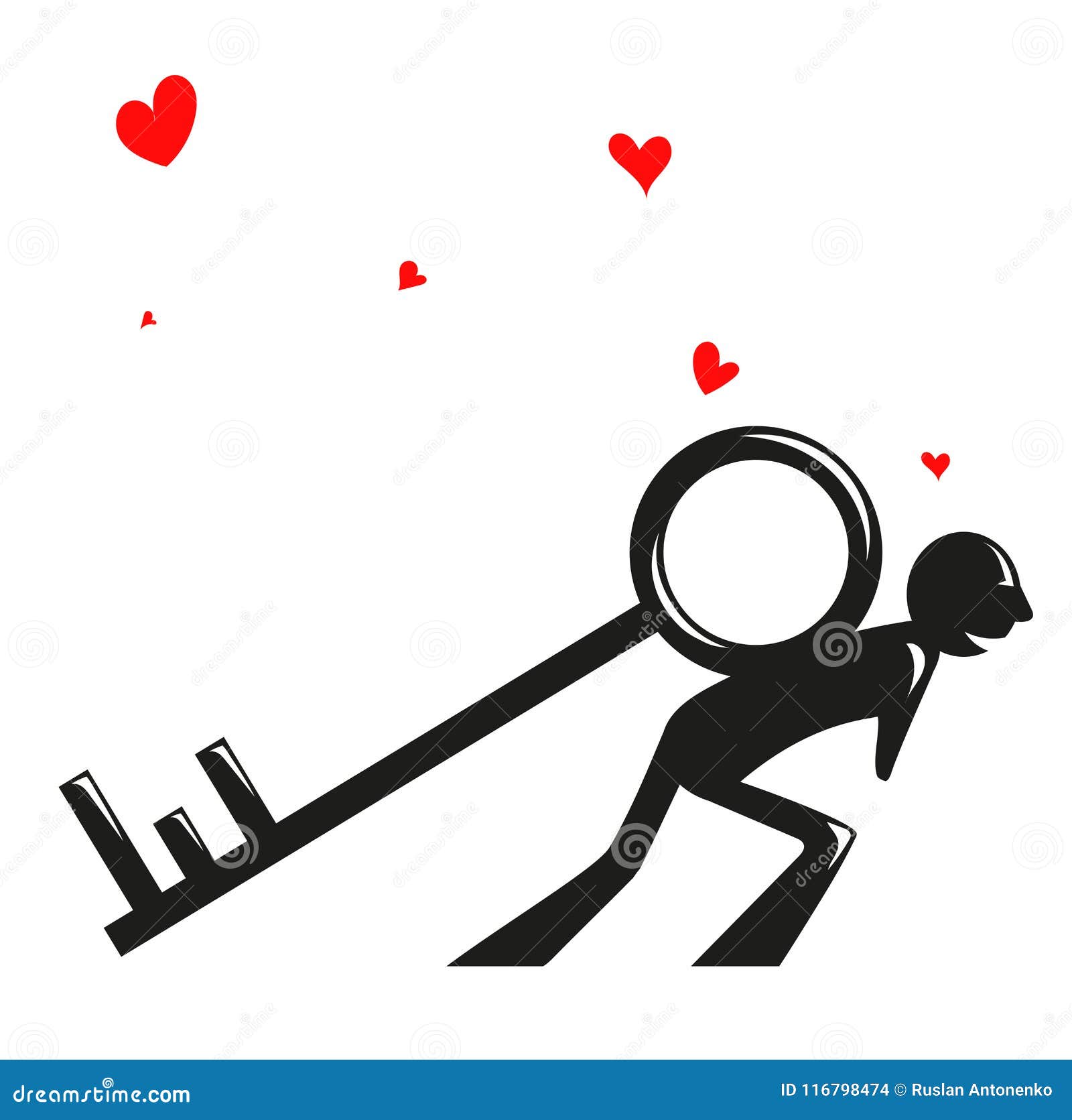 Key man stock vector. Illustration of poster, illusion - 116798474