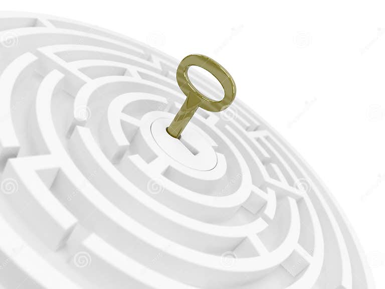 Key for Maze stock illustration. Illustration of exit - 3265896
