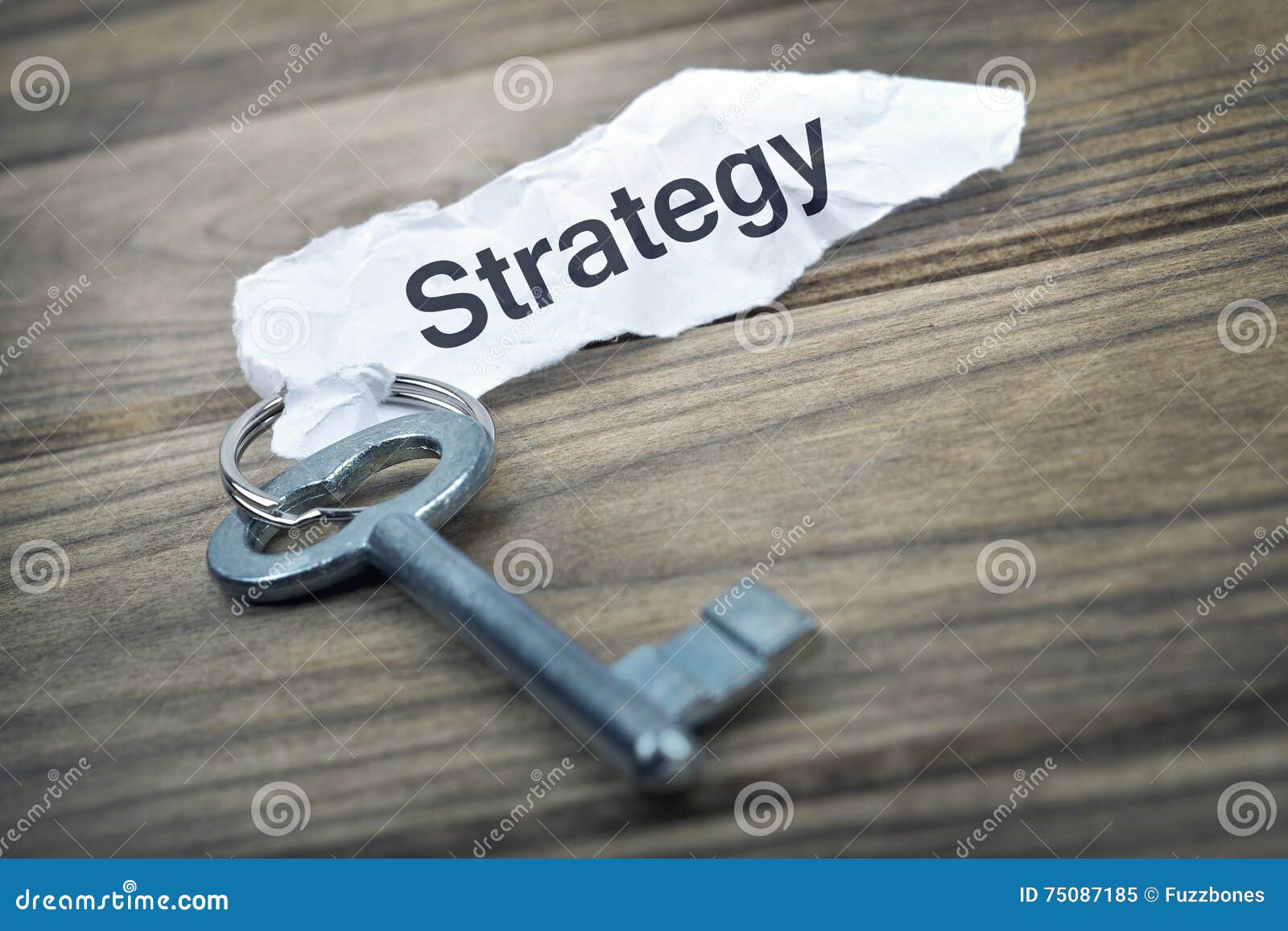 Key with message Strategy stock image. Image of door - 75087185