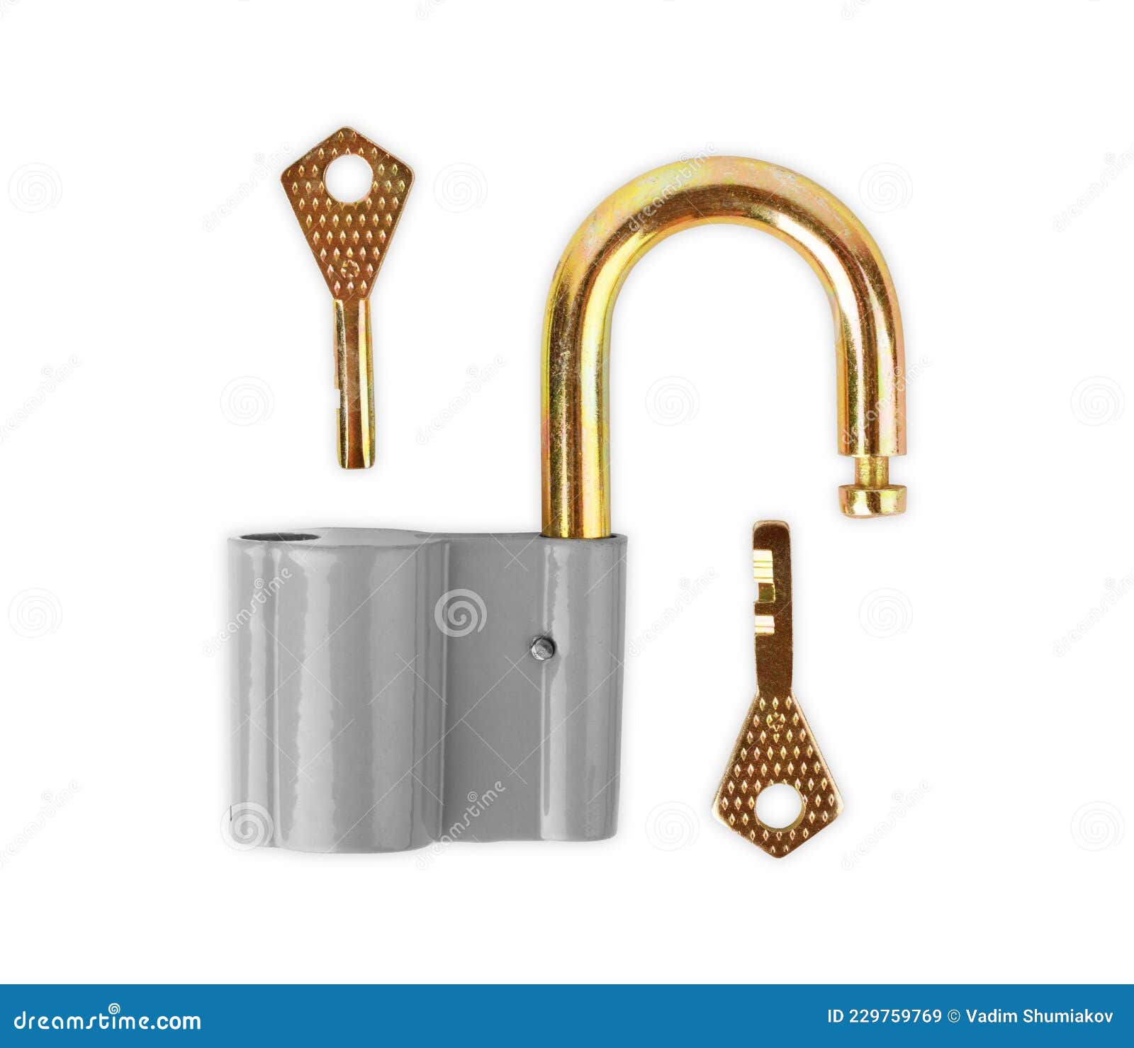 Key in the Metal Lock. Isolated Stock Image - Image of closeup, solid ...