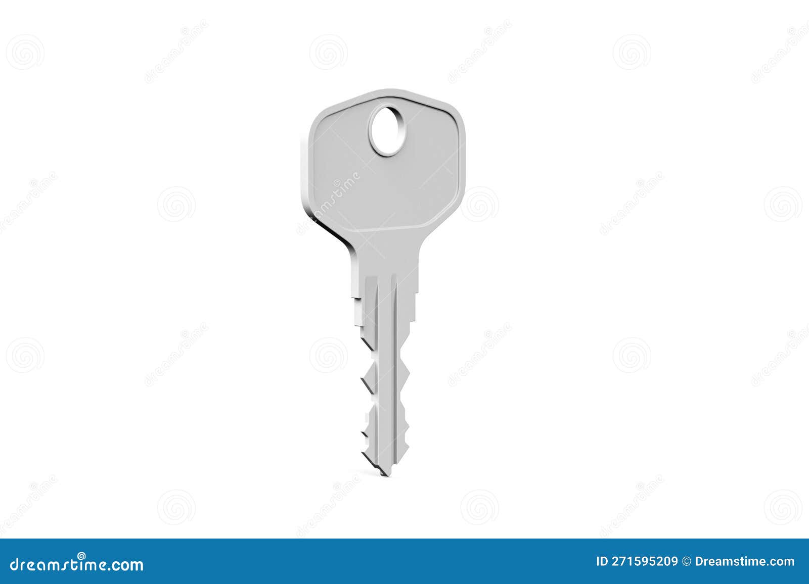 Key Mockup Isolated on White Background - 3d Stock Illustration ...