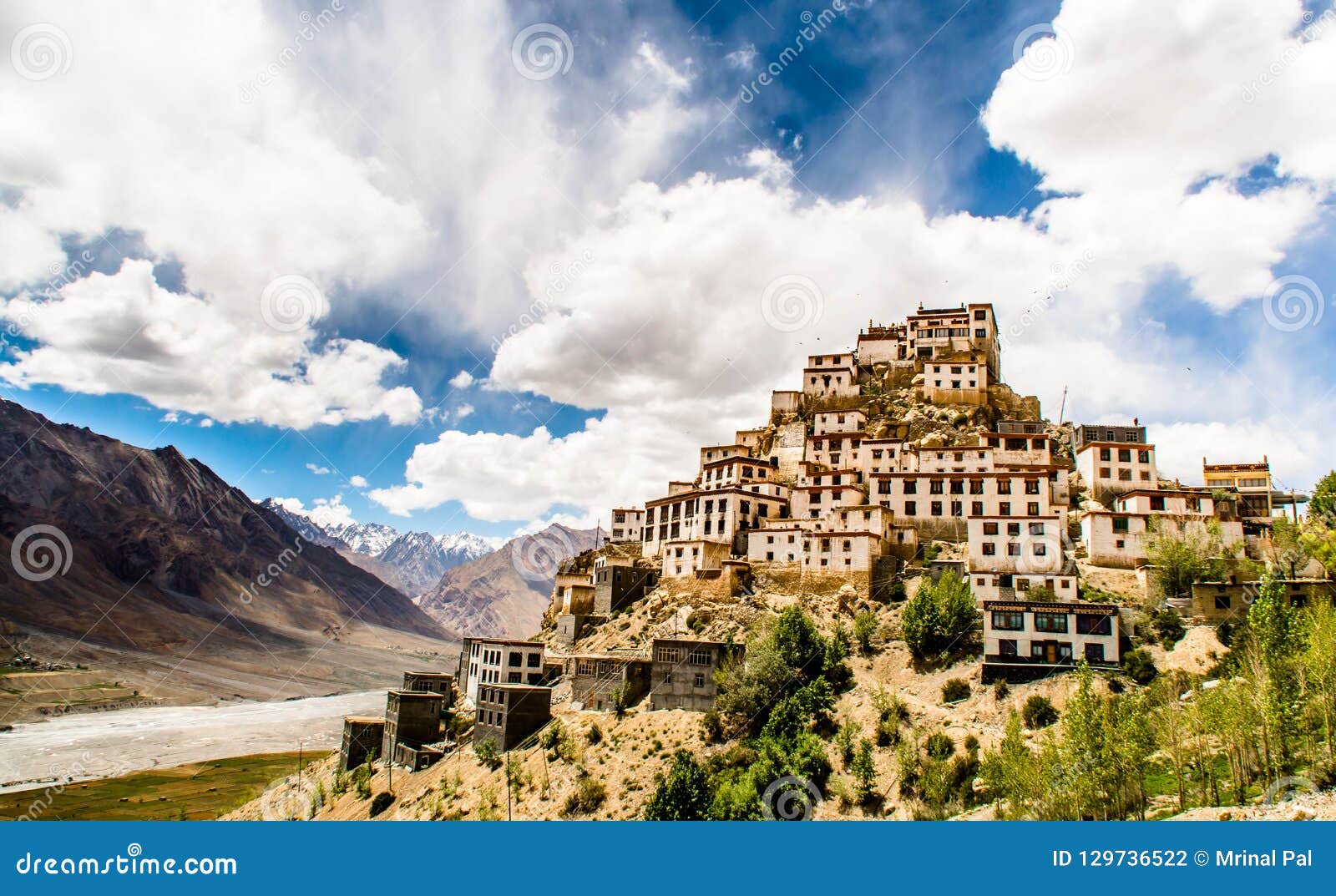 Key Monastery, Lahaul Spiti Valley India Stock Photo - Image of barren ...