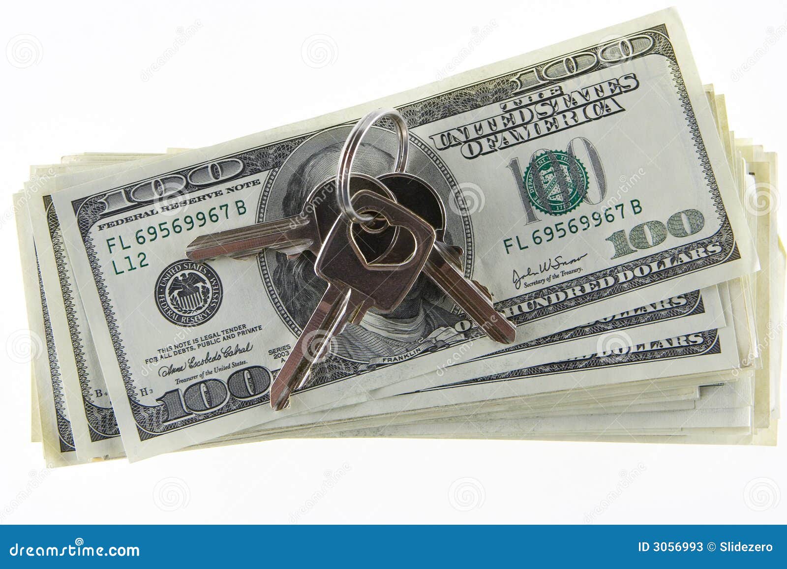 Key&money stock image. Image of close, finances, cash - 3056993