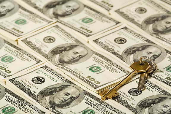 Key and money stock photo. Image of forecasting, investment - 3911760