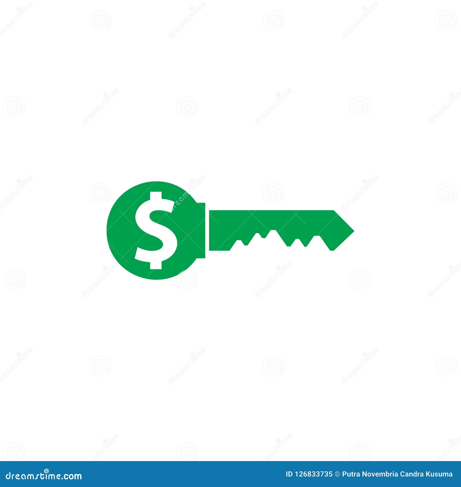 Key Money Logo Icon Design stock vector. Illustration of dollar - 126833735