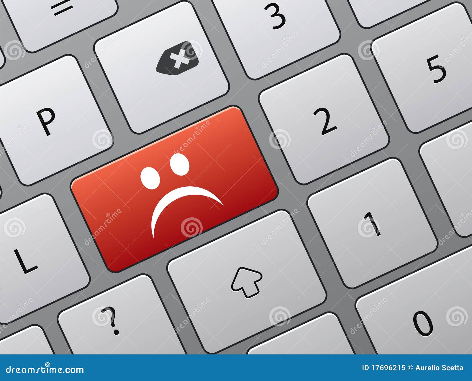 Key with a negative vote stock vector. Illustration of computer - 17696215