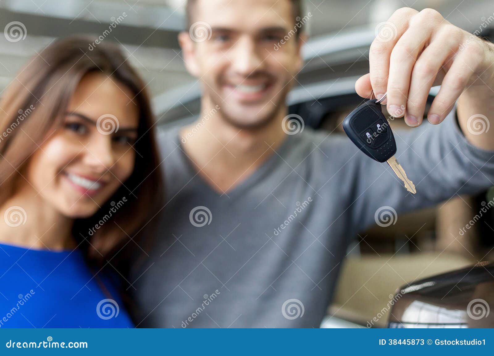 Key from a new car. stock image. Image of looking, brown - 38445873