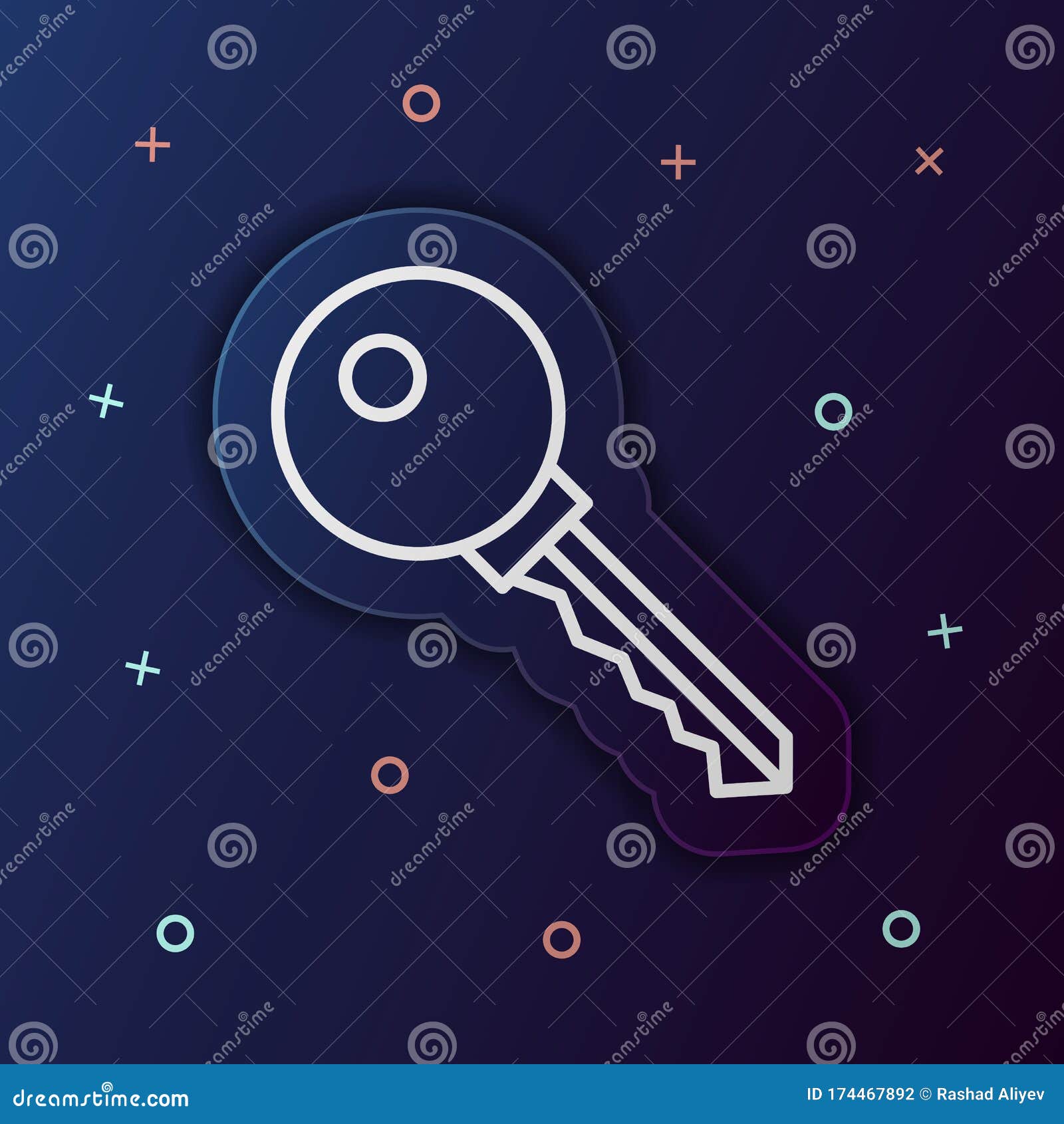 Key Nolan Button Icon Simple Thin Line Outline Vector Of Web Icons For Ui And Ux Website Or