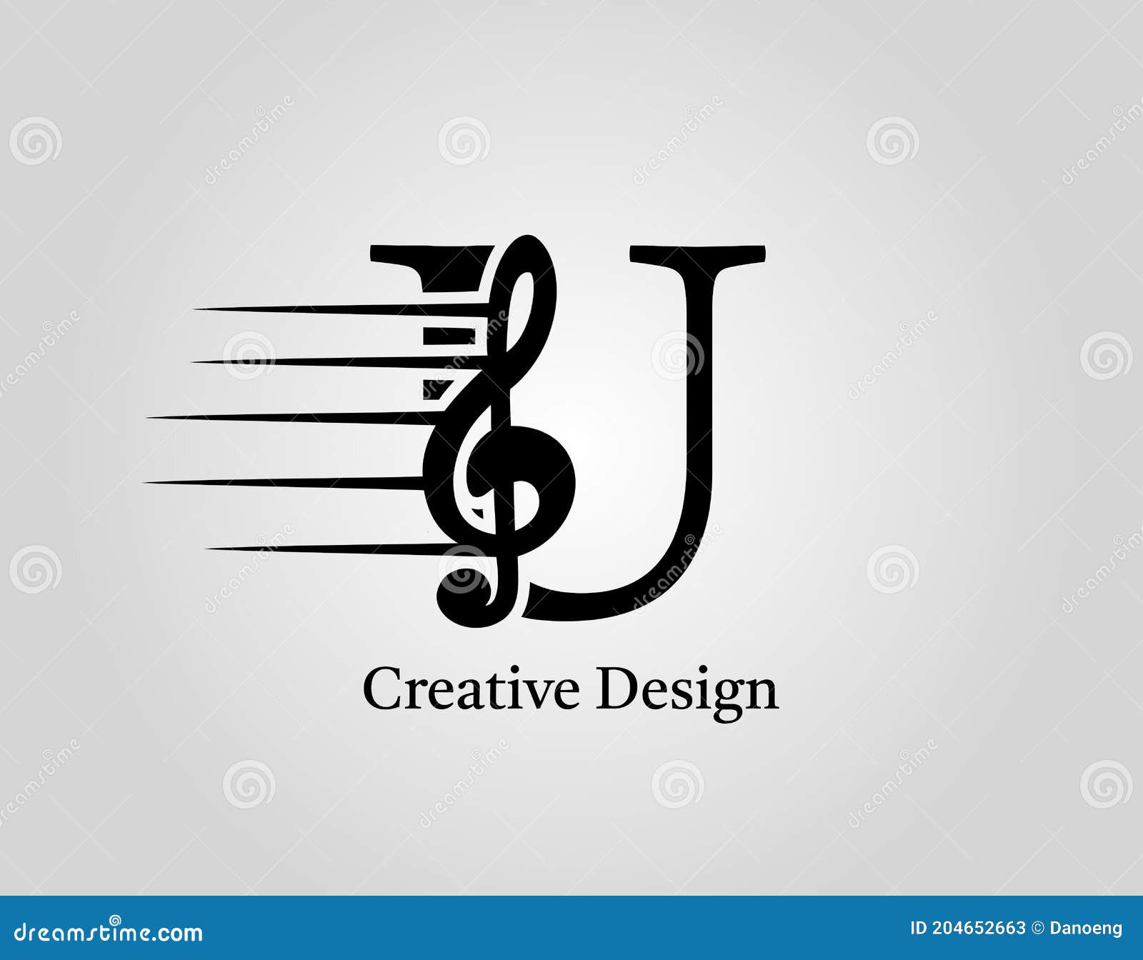 Key Note U Letter Logo Vector. Music Note on Initial U Design Stock ...