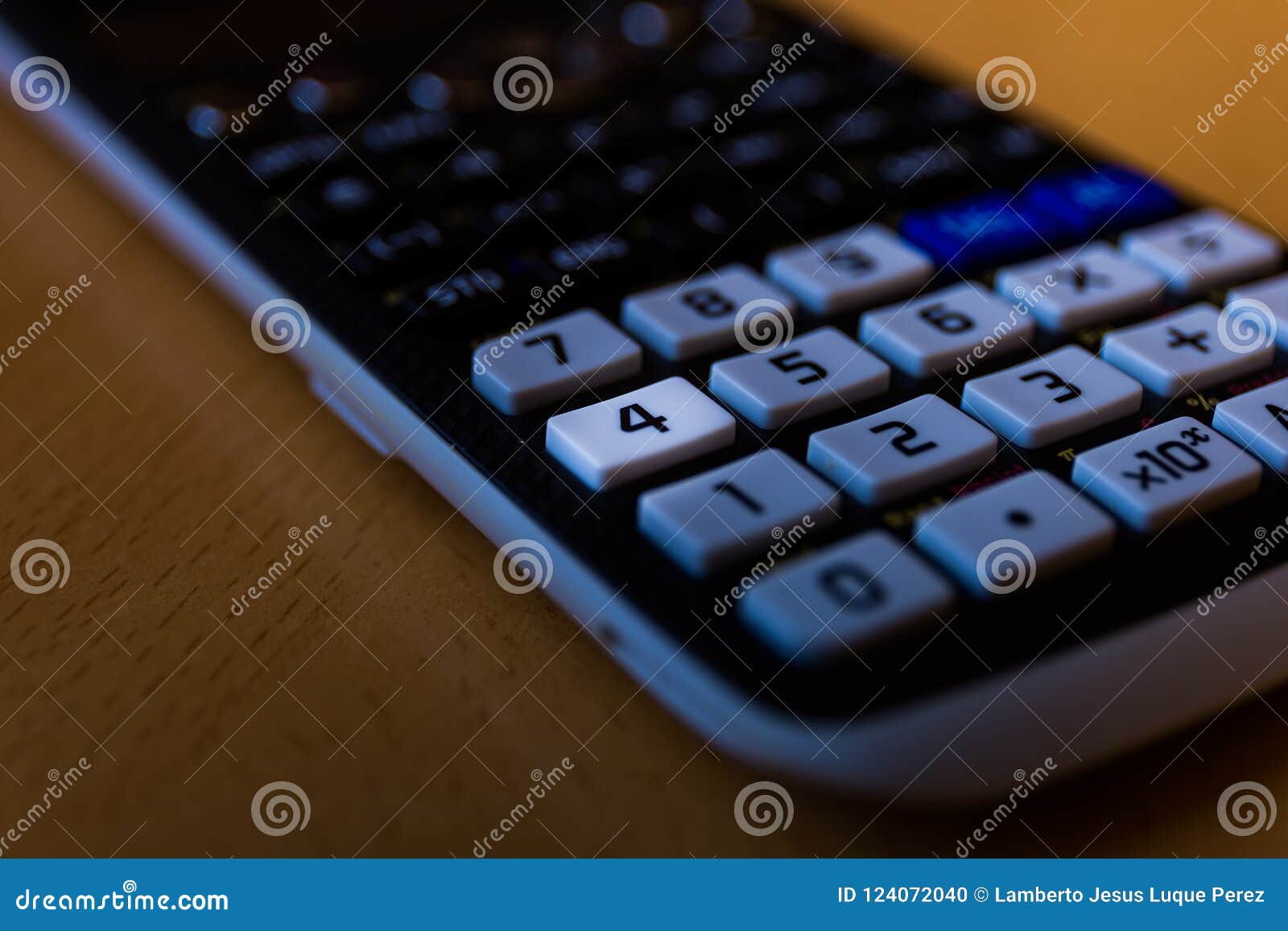Key Number Four of the Keyboard of a Scientific Calculator Stock Photo ...