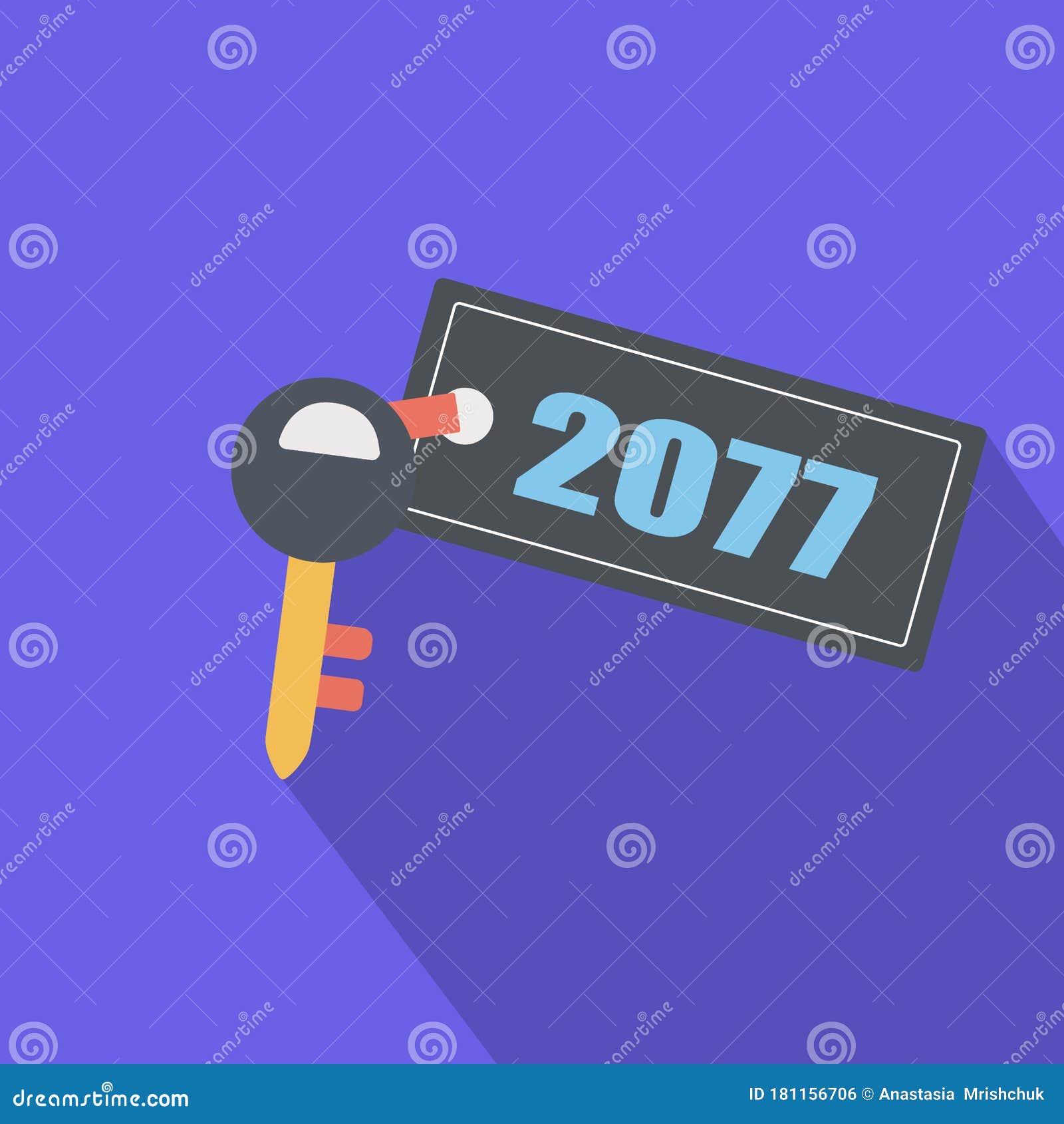 Key with Number. Logo. Vector Illustration Stock Illustration ...
