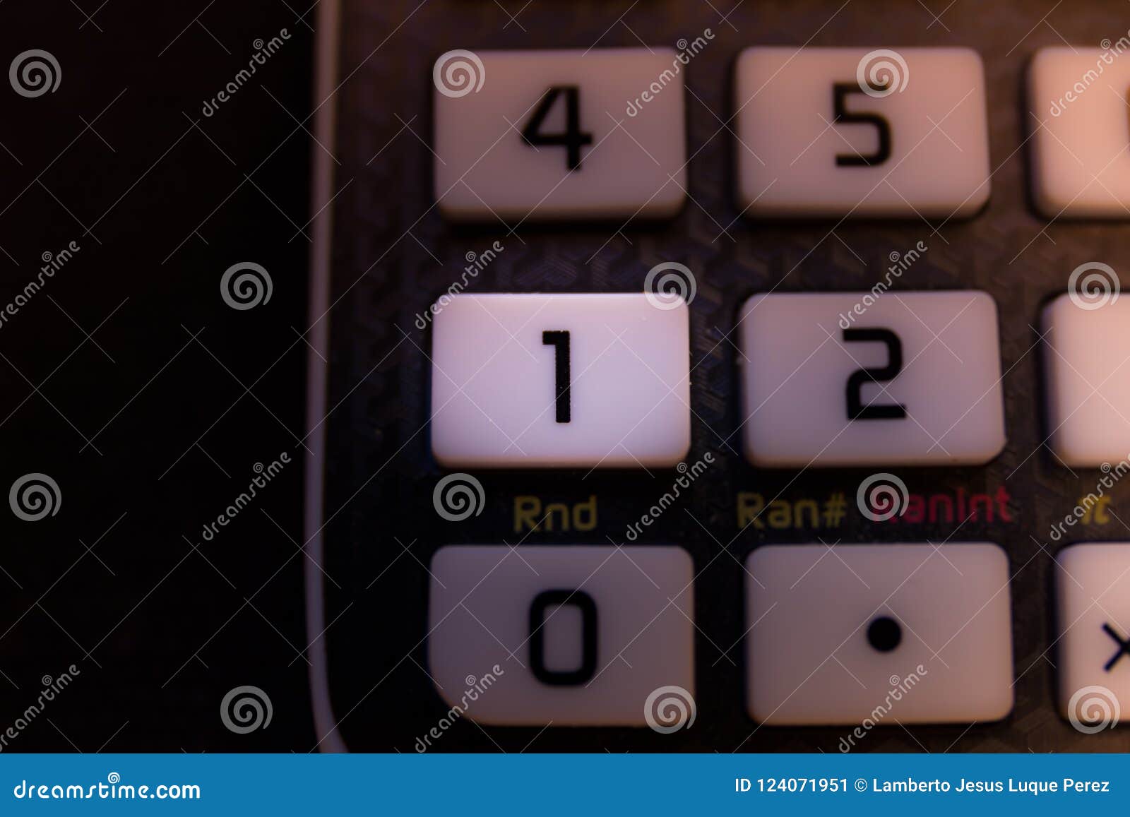 Key Number One of the Keyboard of a Scientific Calculator Stock Image ...