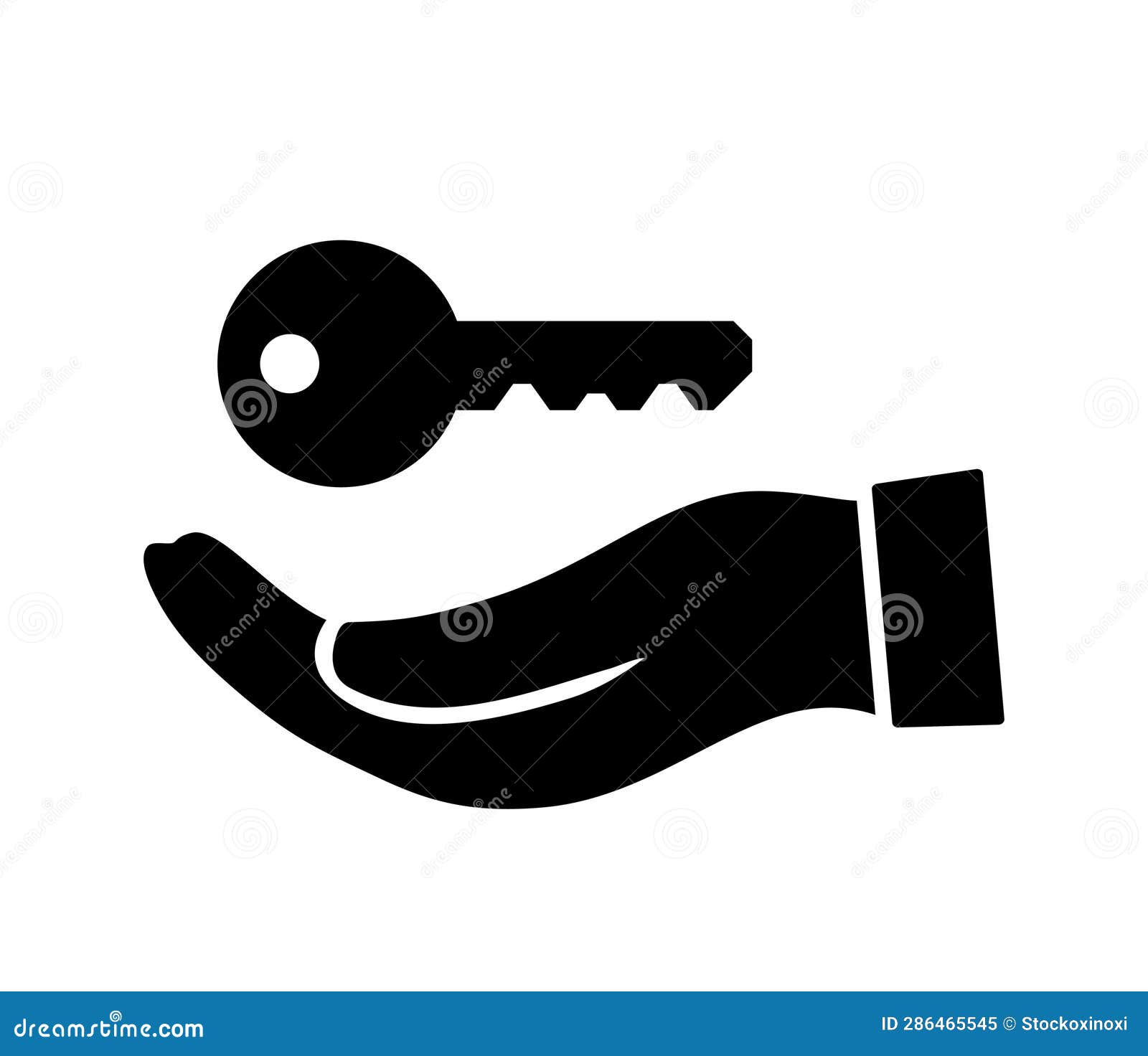Key open hand vector icon stock illustration. Illustration of open ...