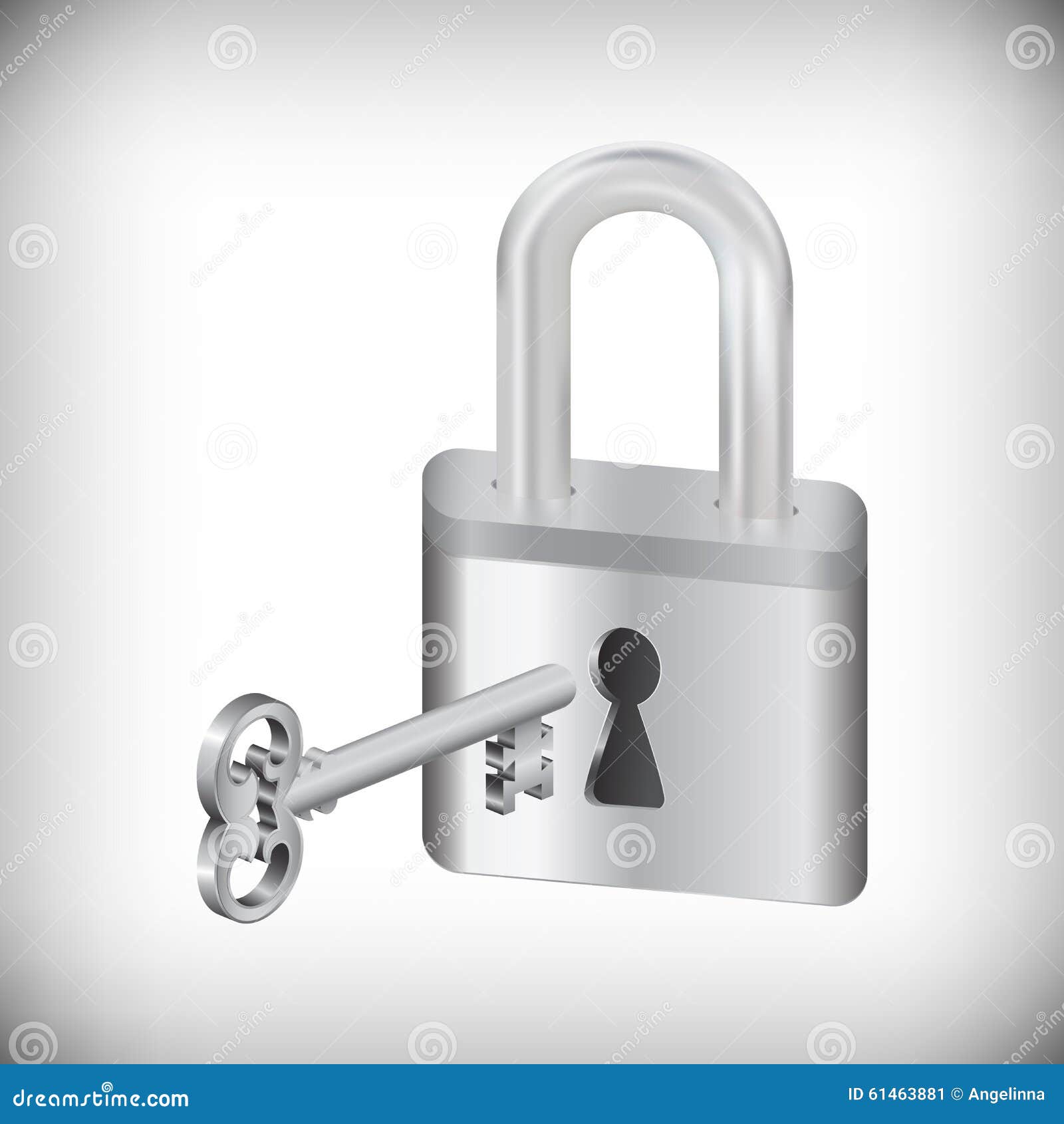 Key and padlock stock vector. Illustration of open, lock - 61463881