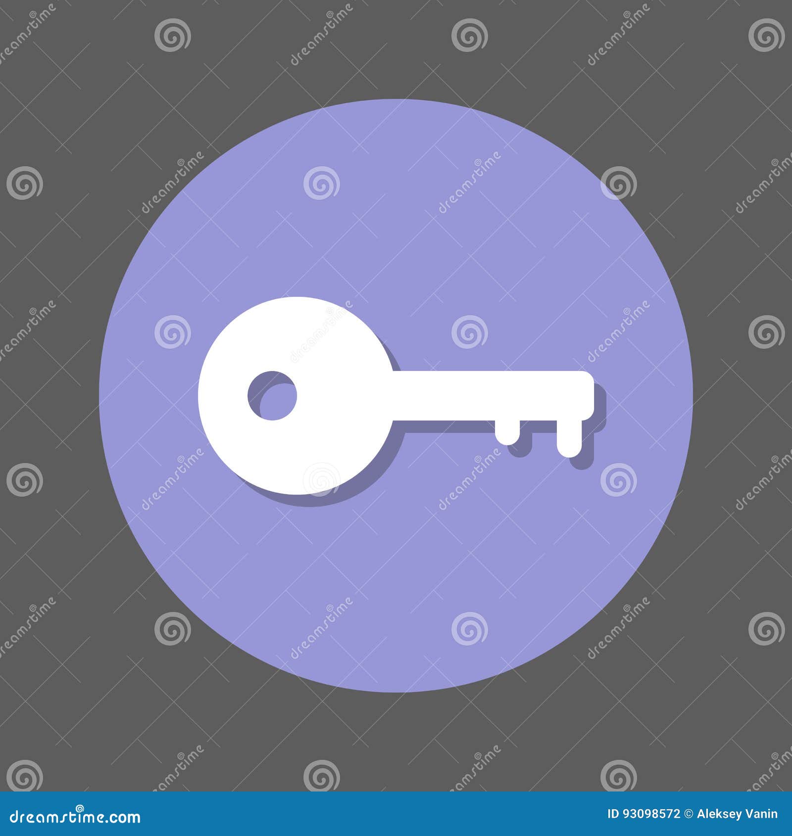 Key, Password Flat Icon. Round Colorful Button, Circular Vector Sign ...