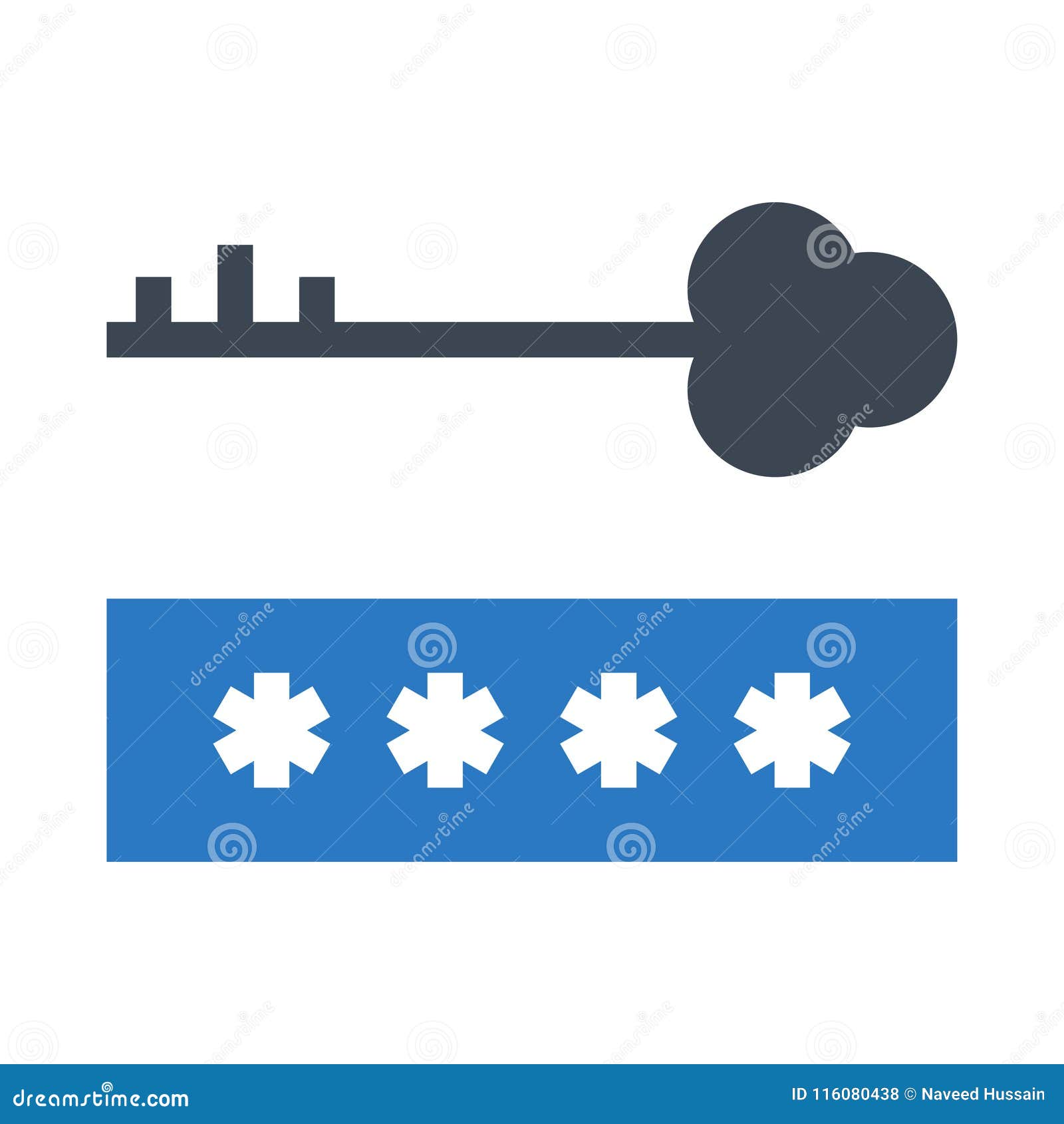 Key Password Glyphs Double Color Icon Stock Illustration - Illustration ...