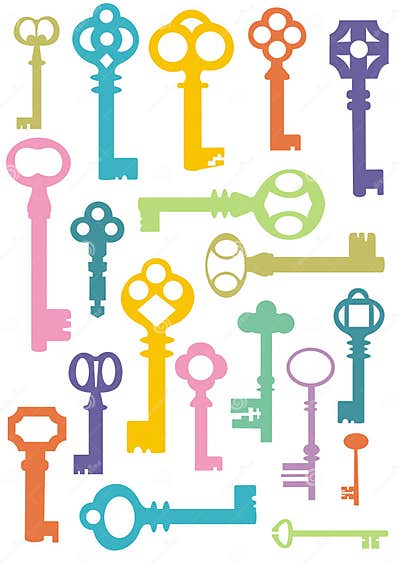 Key pattern stock vector. Illustration of colour, object - 8786121