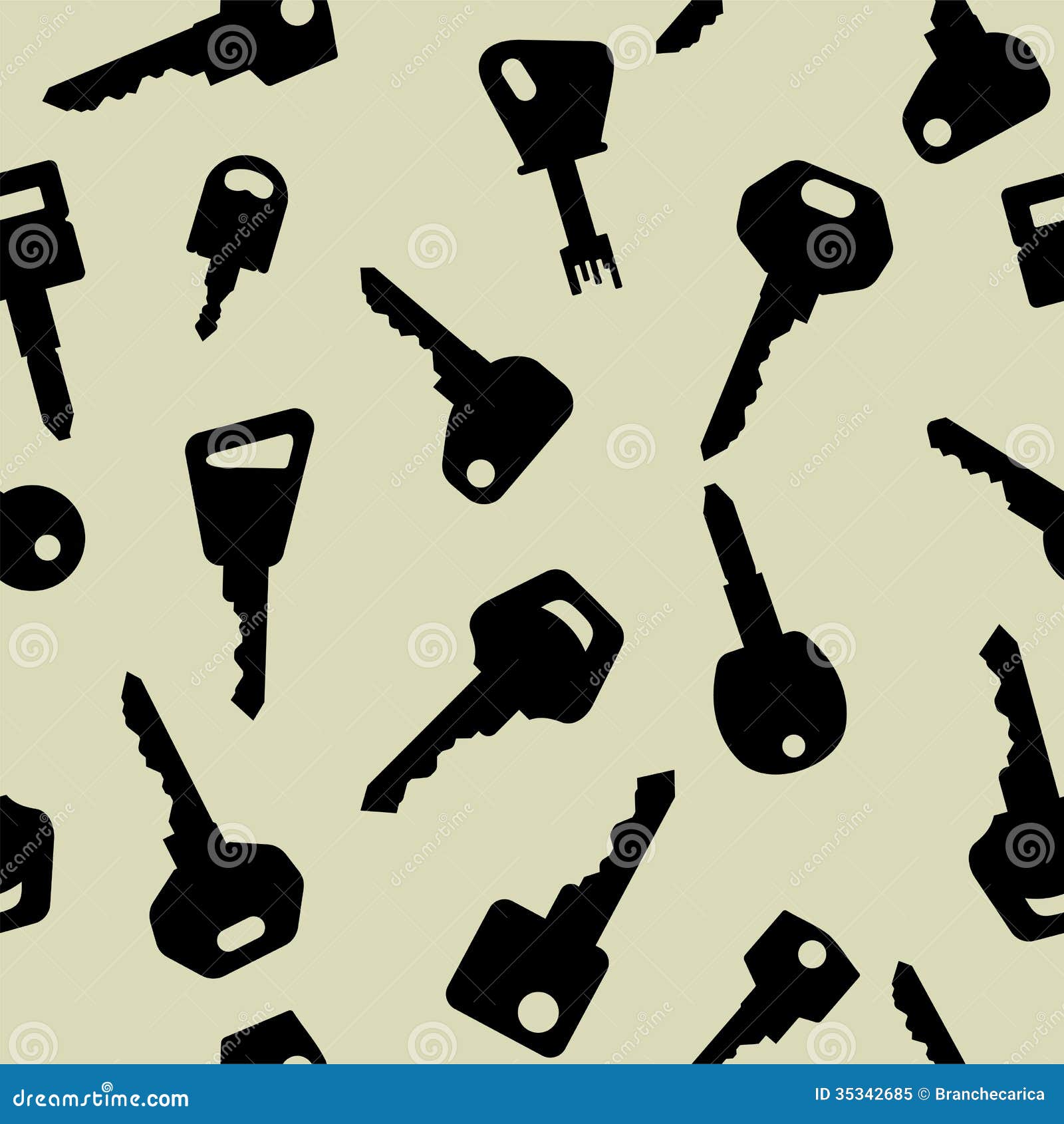 Key pattern stock vector. Illustration of lock, silhouette - 35342685