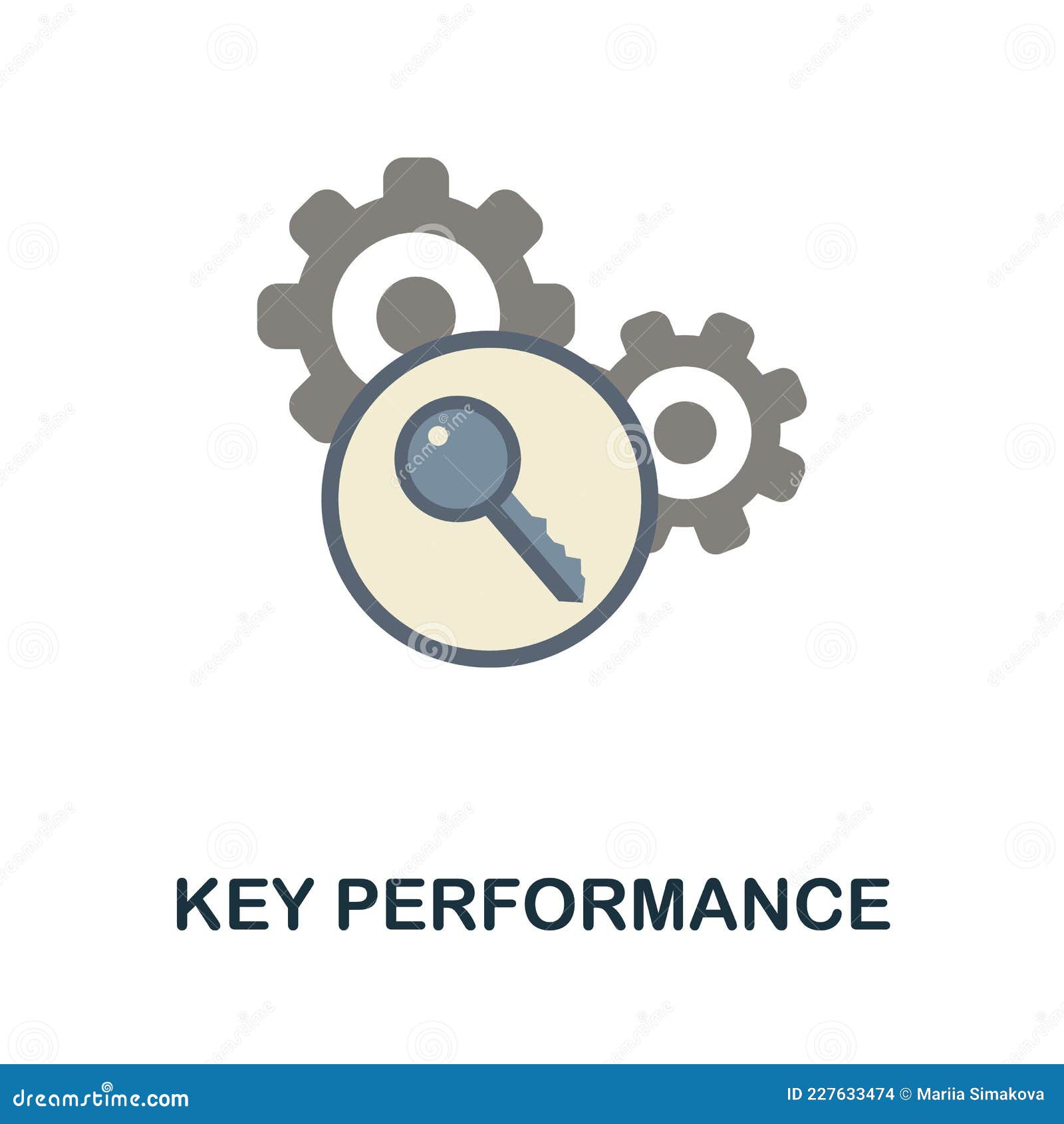 Key Performance Flat Icon. Colored Sign from Customer Service ...