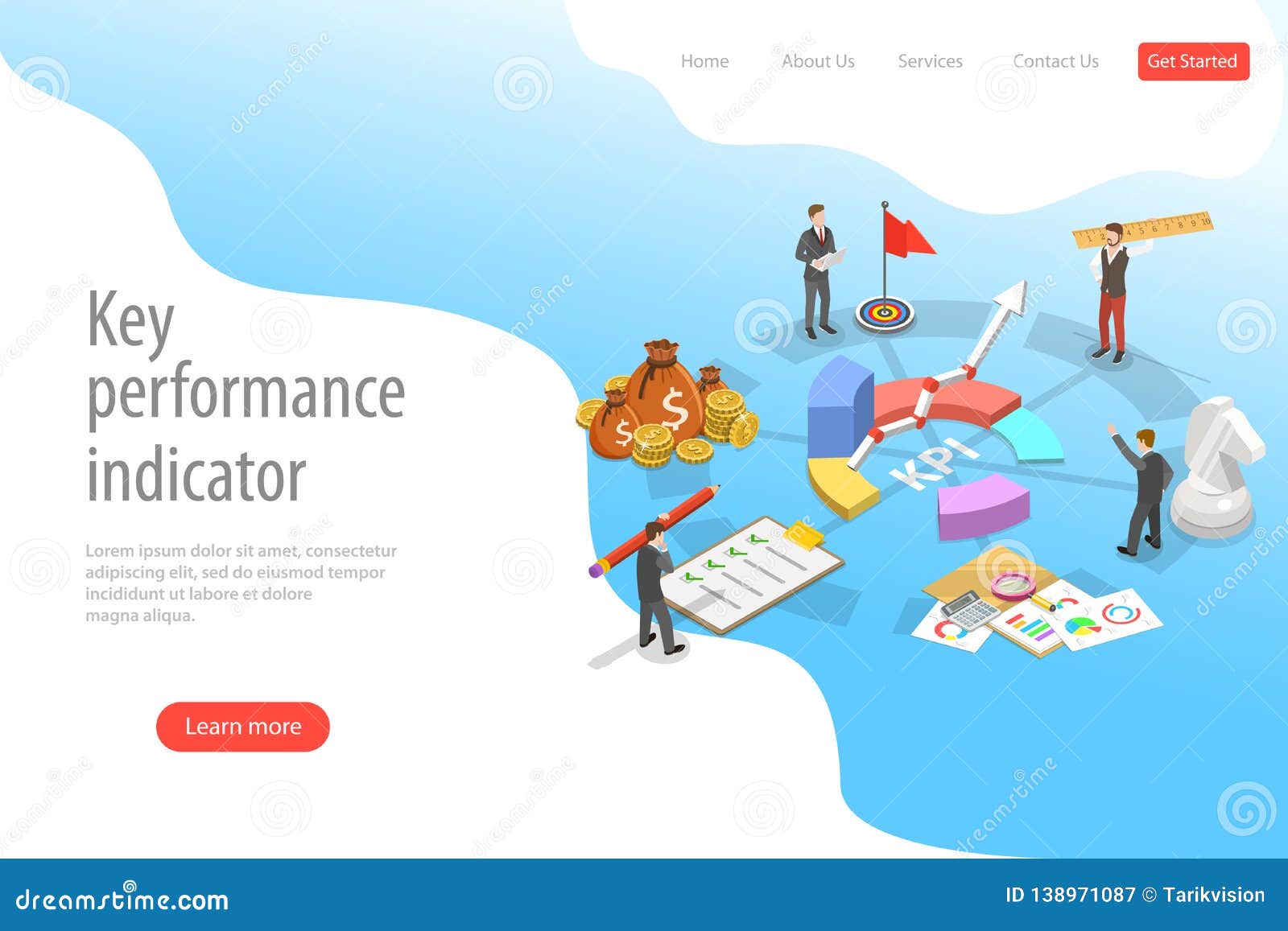 Objective Measurement. KPI, Key Performance Indicator Royalty-Free ...