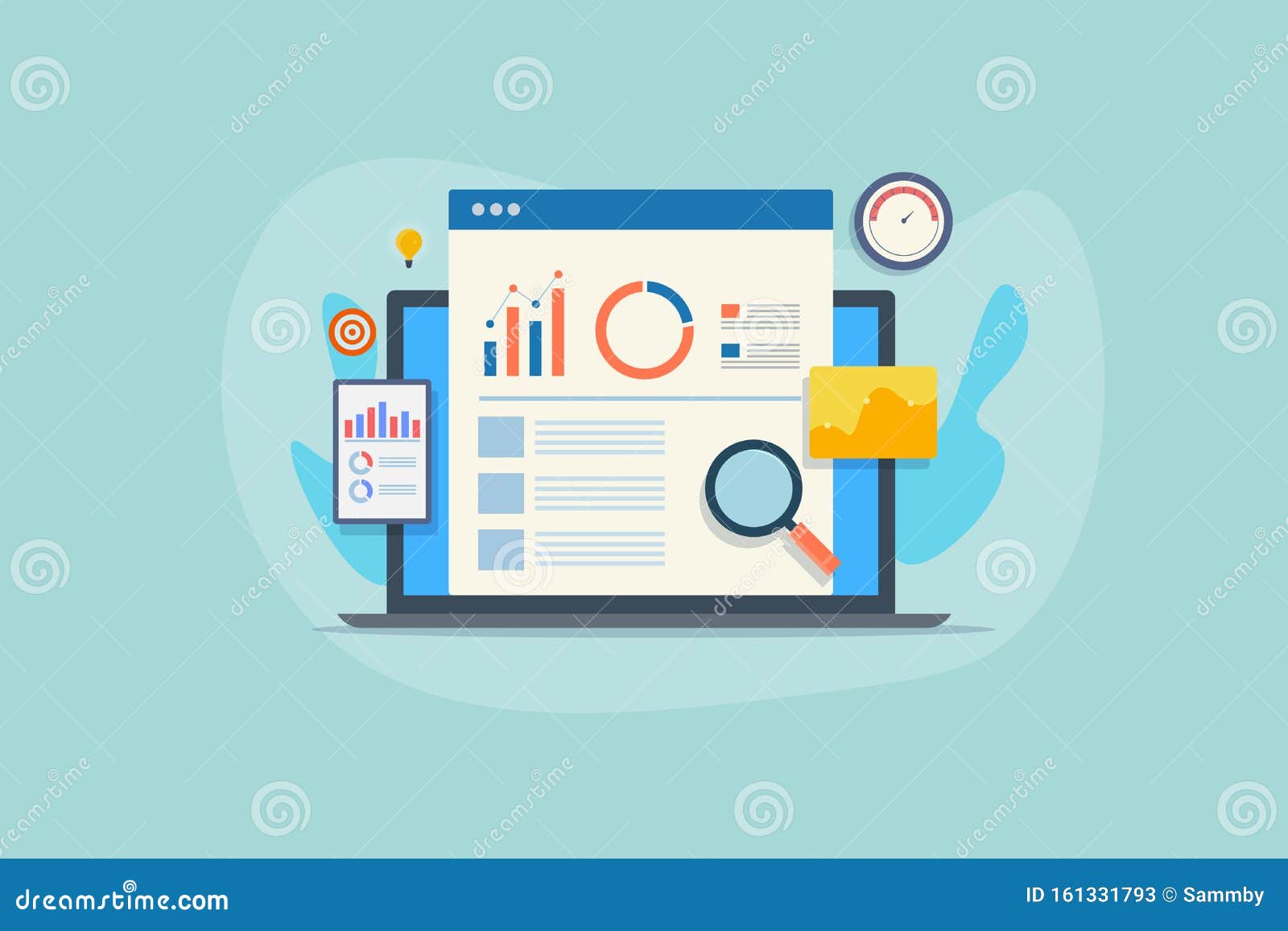 Key Performance Indicator, Kpi Metrics And Analytic Data Showing On ...
