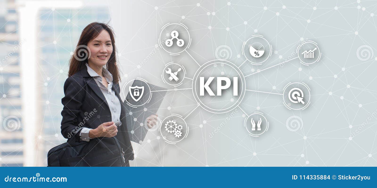 Key Performance Indicator KPI Using Business Background with I Stock ...