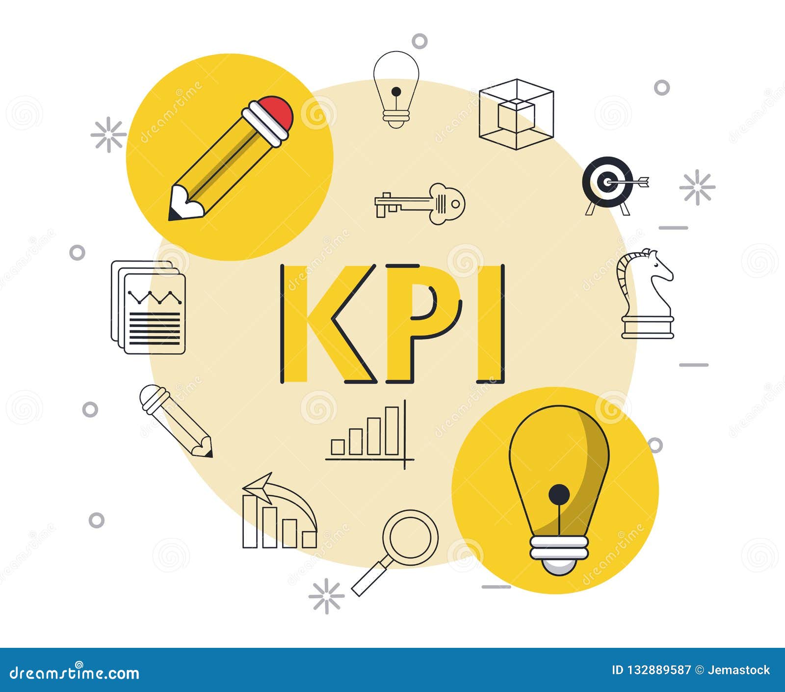 Key performance indicator stock vector. Illustration of concept - 132889587