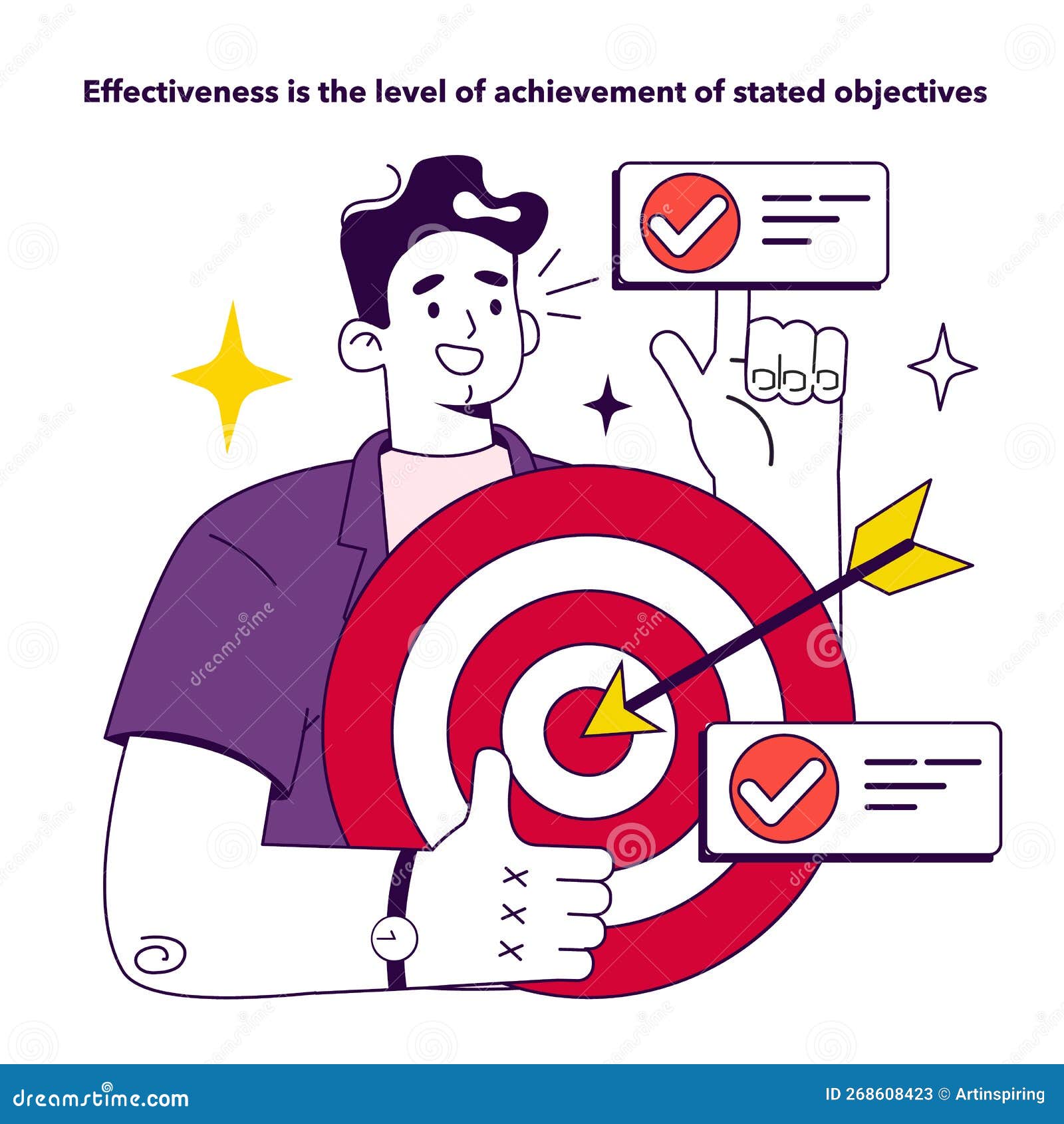 Key Performance Indicators. Employee Efficiency Evaluation Stock Vector ...