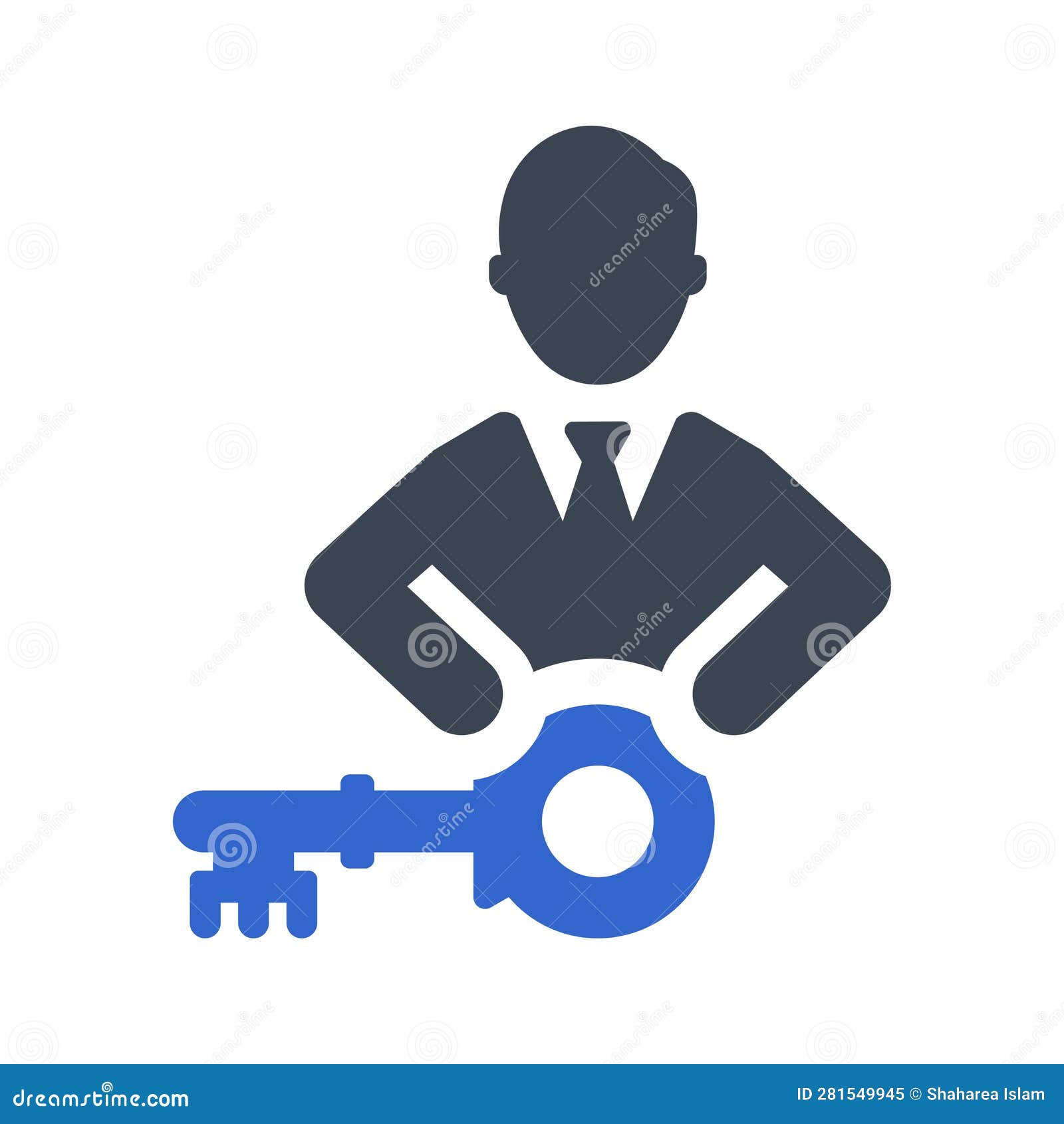 Key person icon stock vector. Illustration of vector - 281549945