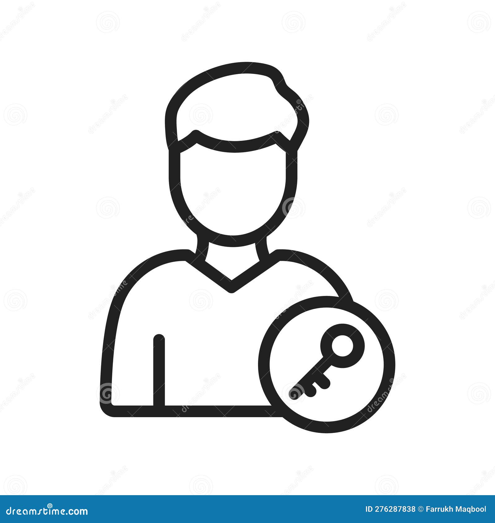 Key Person Icon Vector Image. Suitable for Mobile Apps, Web Apps and ...