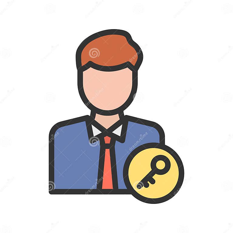 Key Person Icon Vector Image. Stock Vector - Illustration of design ...