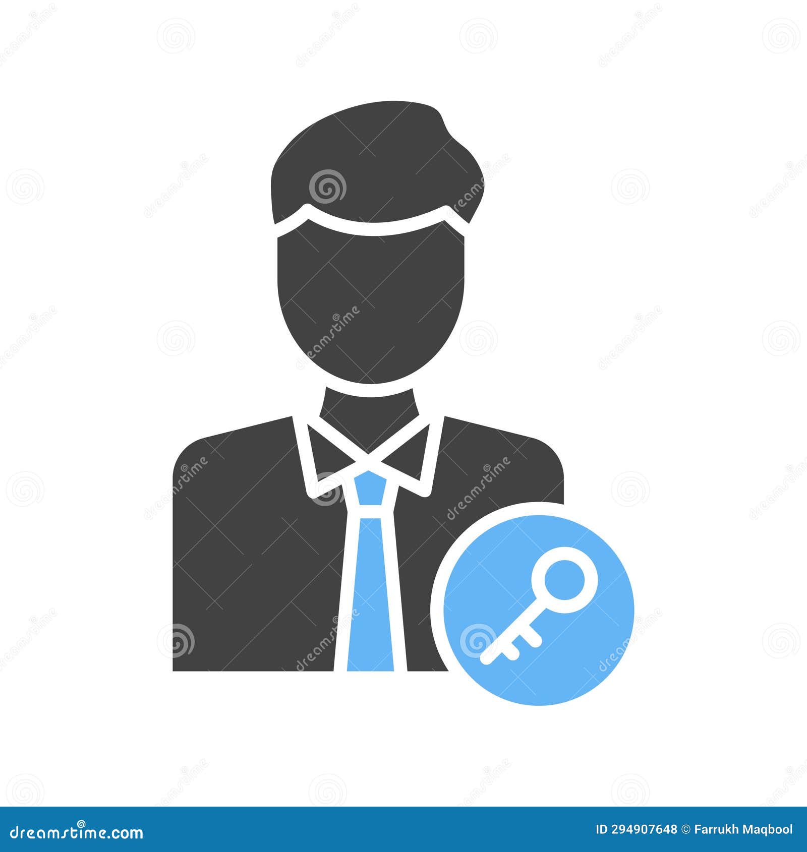 Key Person Icon Vector Image. Stock Vector - Illustration of worker ...