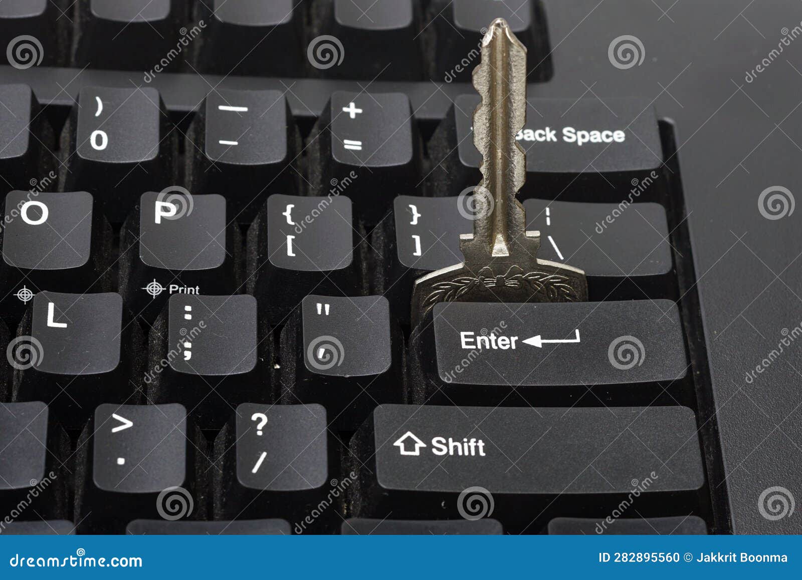 A Key Plugged in the Enter Key Pad is Concept Have a Method Unlock a ...