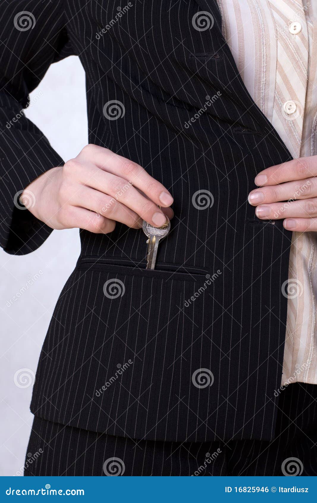 Key in a pocket stock photo. Image of contract, golden - 16825946