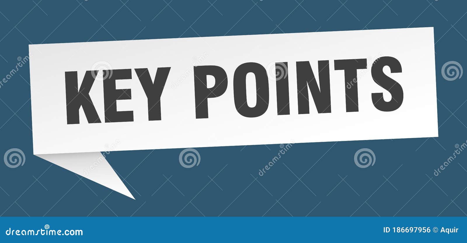 Key Points Banner. Key Points Speech Bubble Stock Vector - Illustration ...