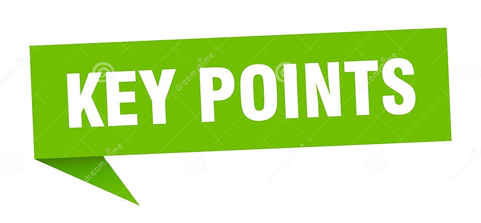 Key Points Banner. Key Points Speech Bubble Stock Vector - Illustration ...