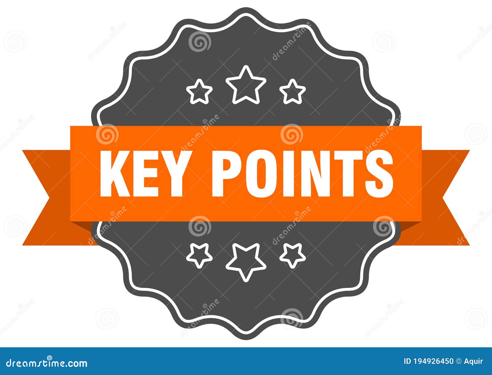 Key Points Label. Key Points Isolated Seal. Sticker. Sign Stock Vector ...