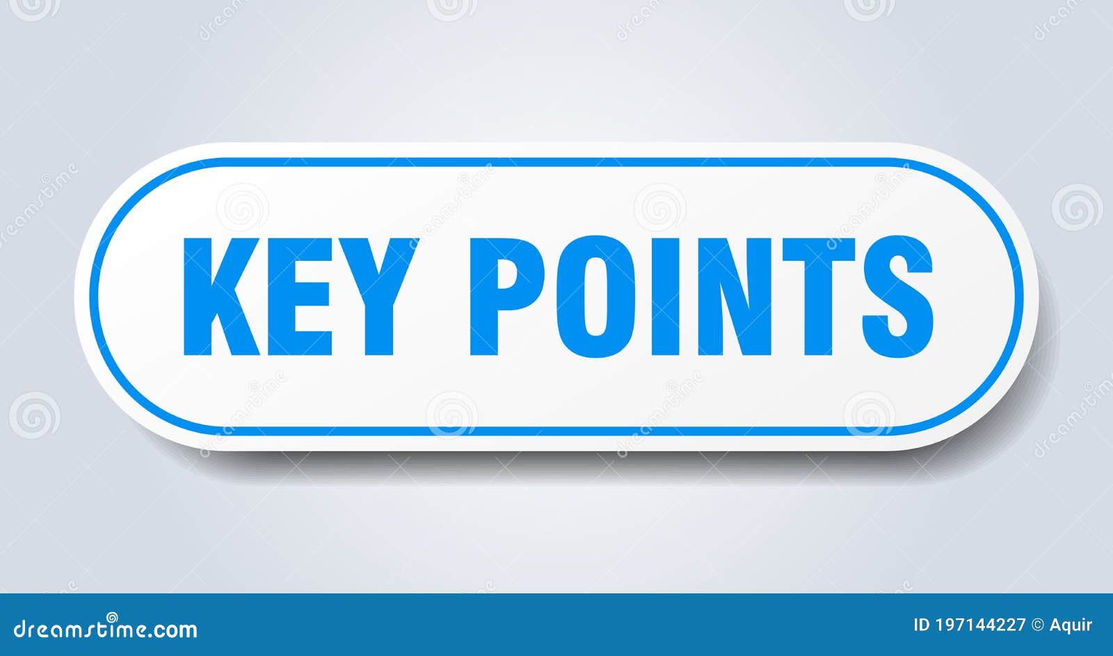 Key Points Sign. Rounded Isolated Button. White Sticker Stock Vector ...