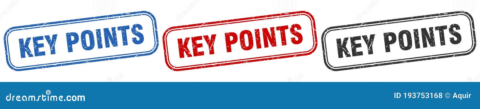 Key Points Square Isolated Sign Set. Key Points Stamp Stock Vector ...
